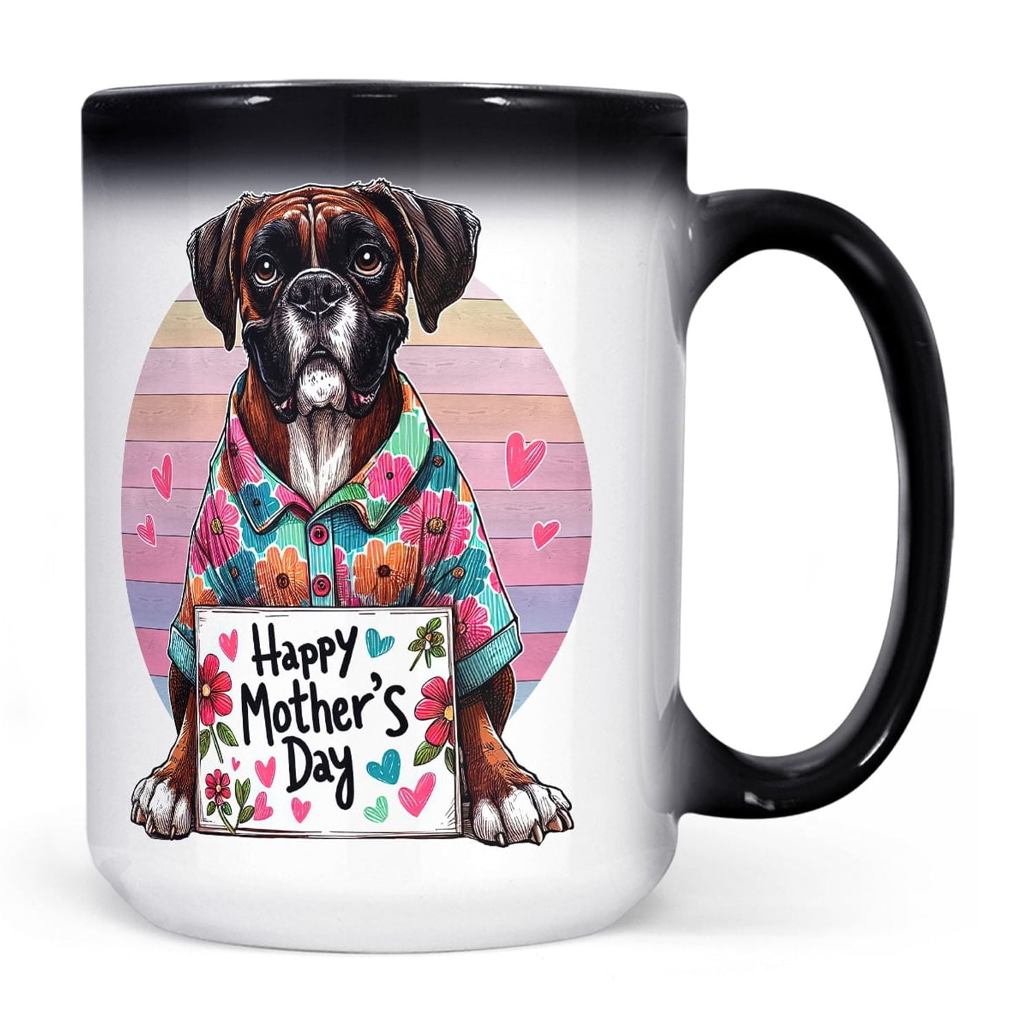 Happy Mother's Day Best Boxer Mom Ever Heat Color Changing Mug Boxers ...