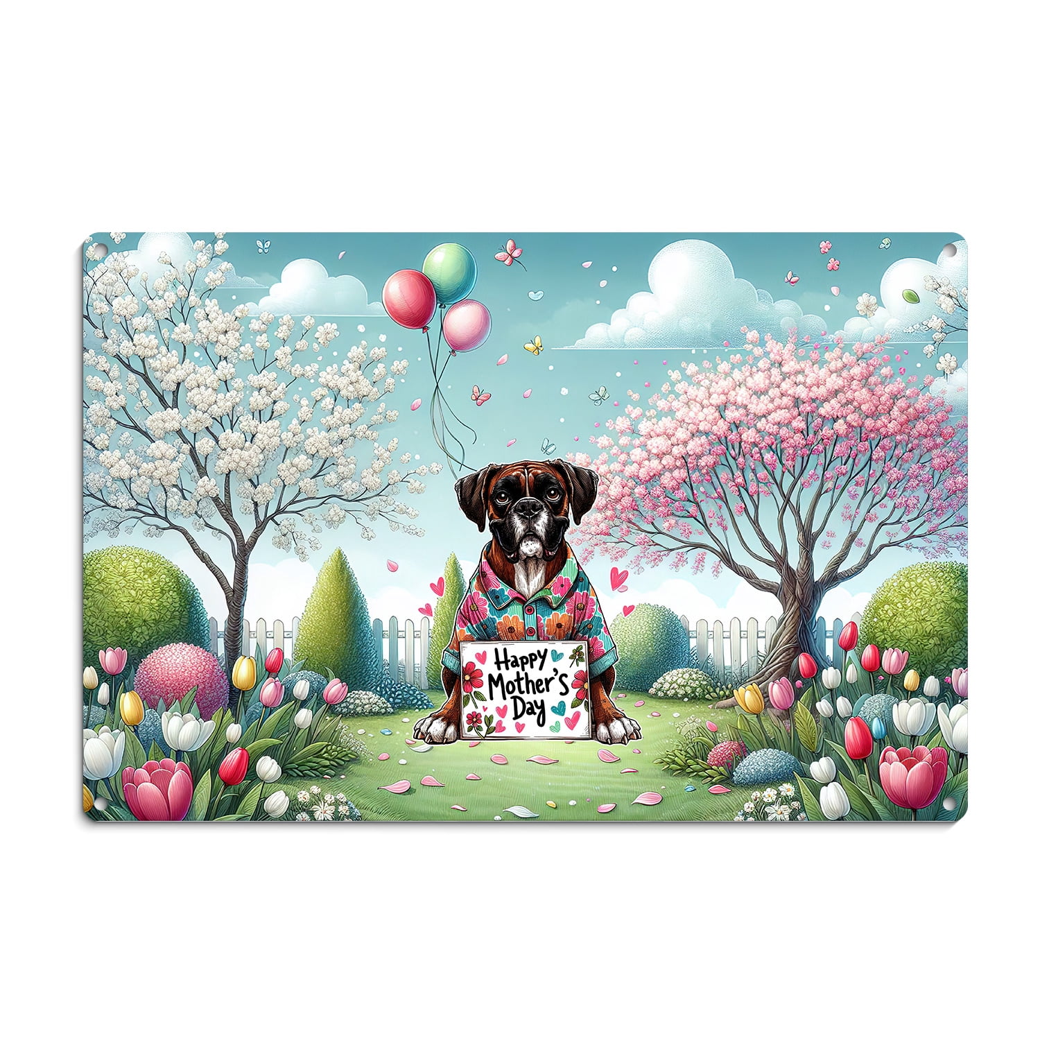 Happy Mother's Day Best Boxer Mom Ever Horizontal Metal Aluminum Sign ...
