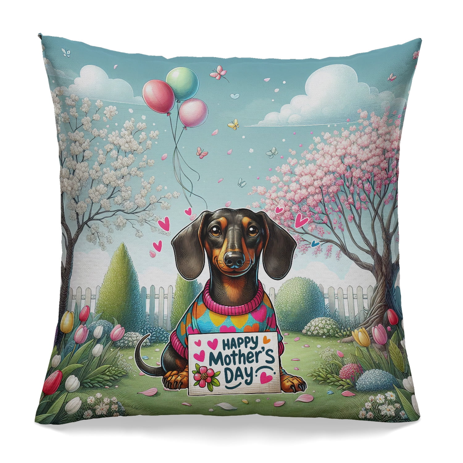 Happy Mother's Day Best Dachshund Mom Ever Pillowcase Double Sided ...