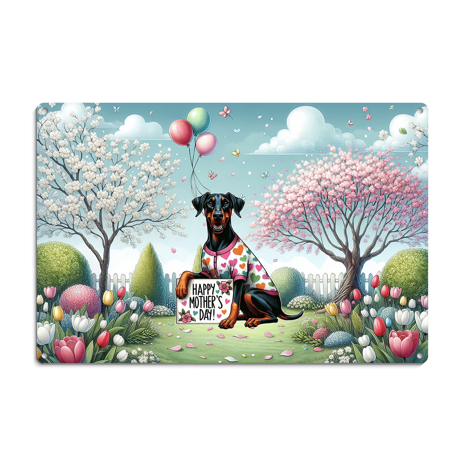 Happy Mother's Day Best Doberman Pinscher Mom Ever Horizontal Metal ...