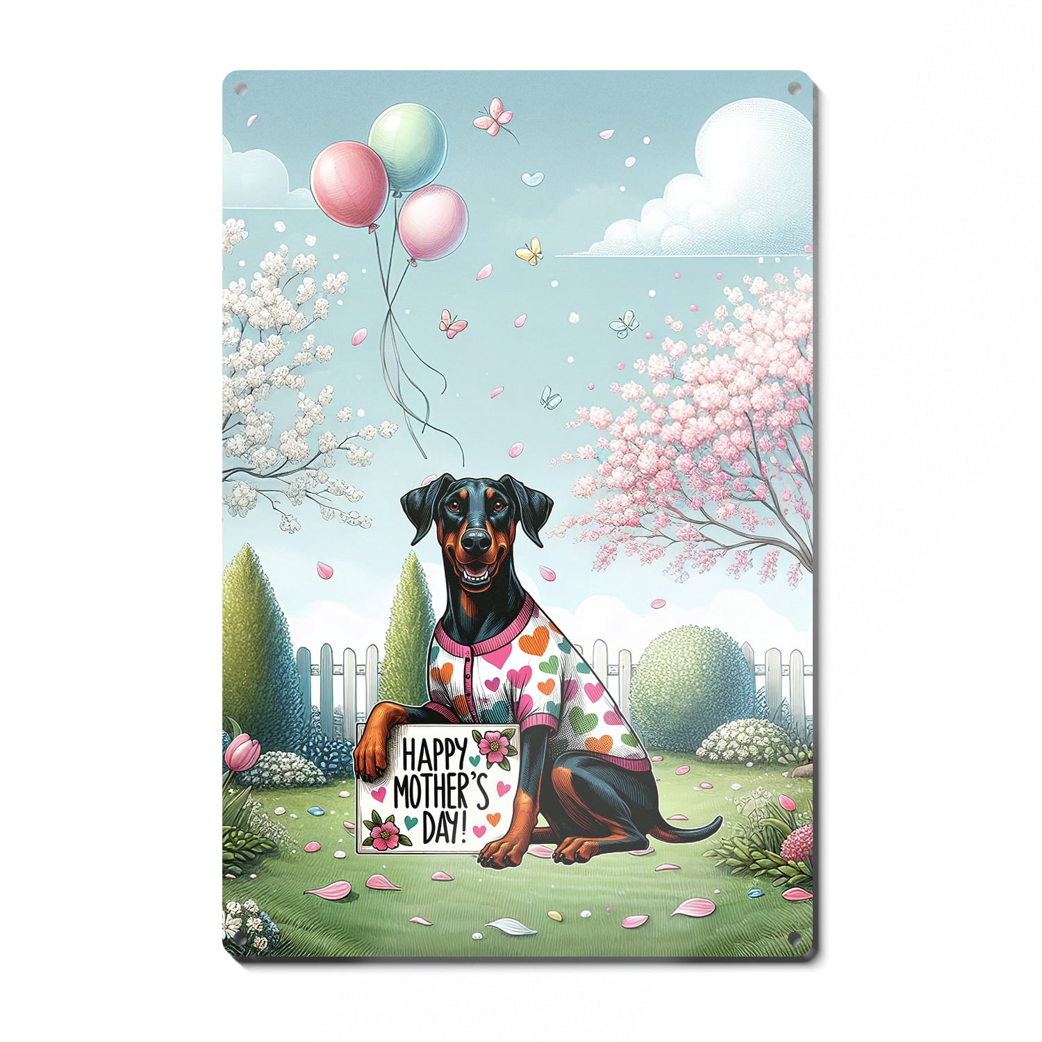 Happy Mother's Day Best Doberman Pinscher Mom Ever Vertical Metal ...