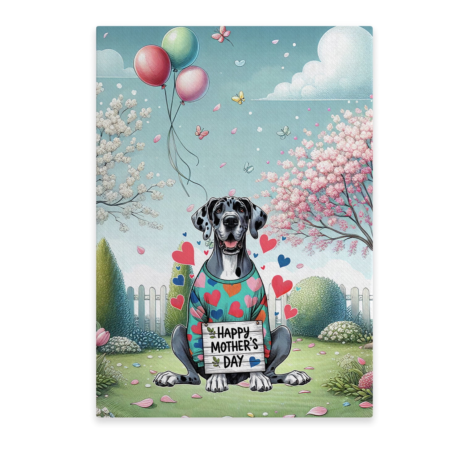 Happy Mother's Day Best Great Dane Mom Ever Vertical Matte Canvas ...