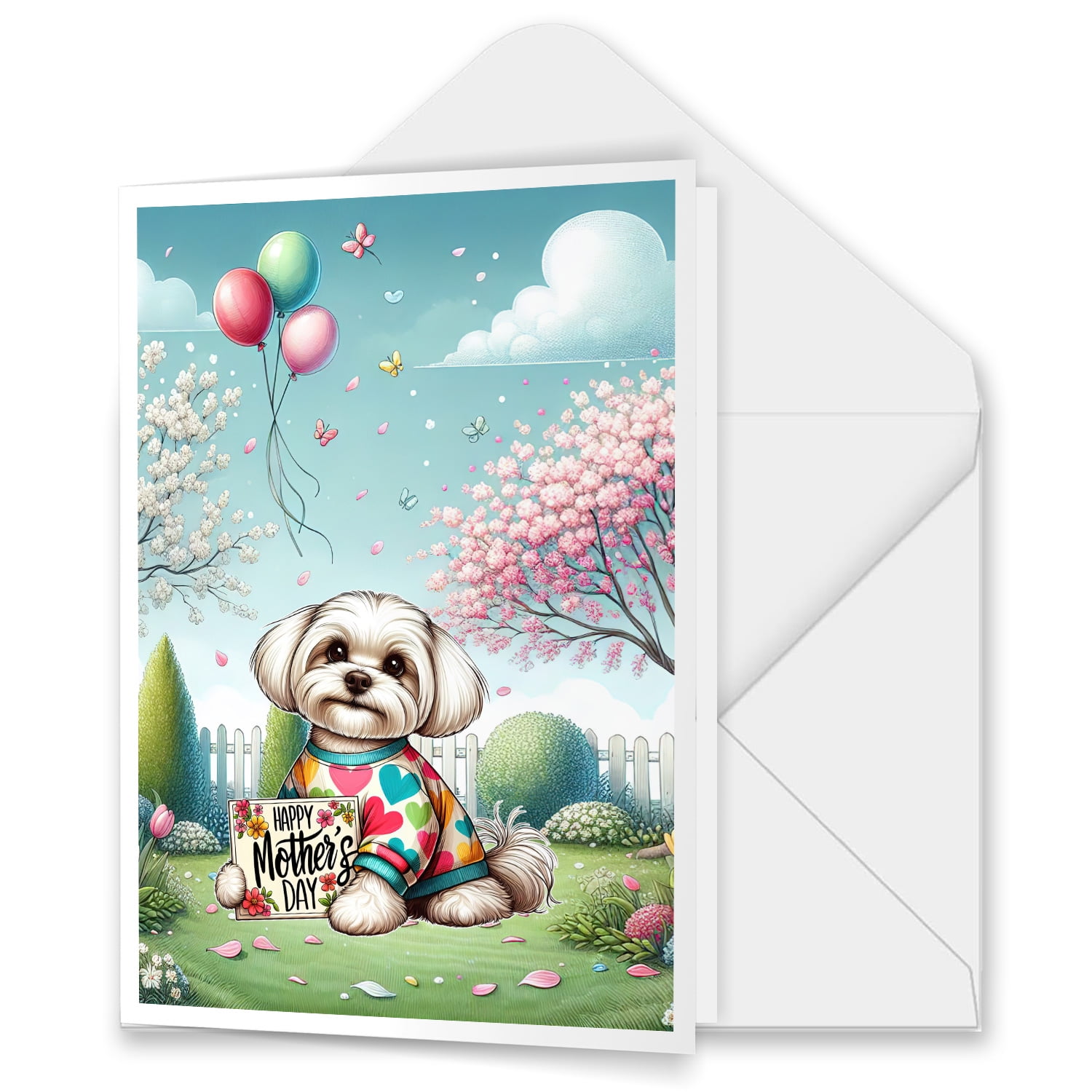 Happy Mother's Day Best Maltese Mom Ever 5x7in Folded Greeting Card ...