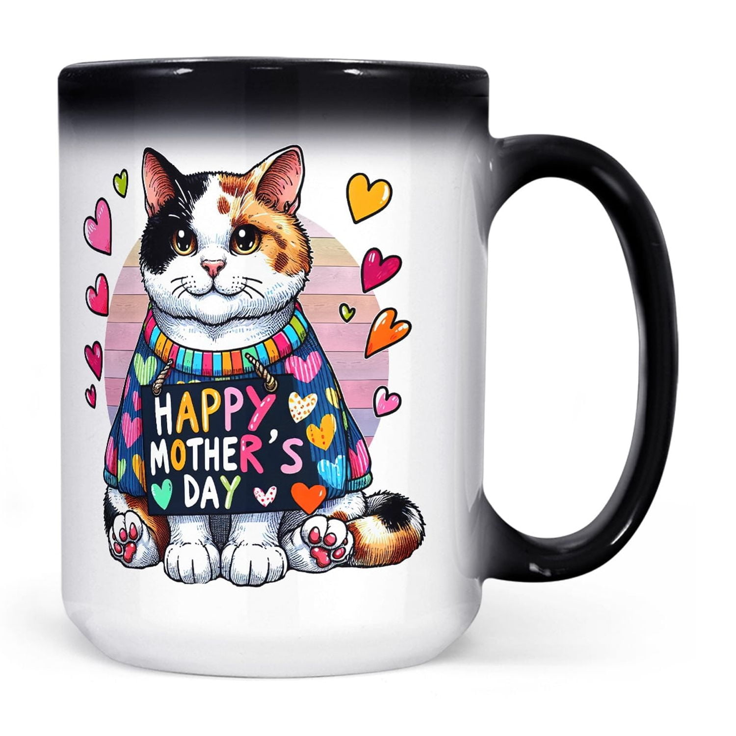 Happy Mother's Day Best Manx Mom Ever Heat Color Changing Mug Cat Lover ...