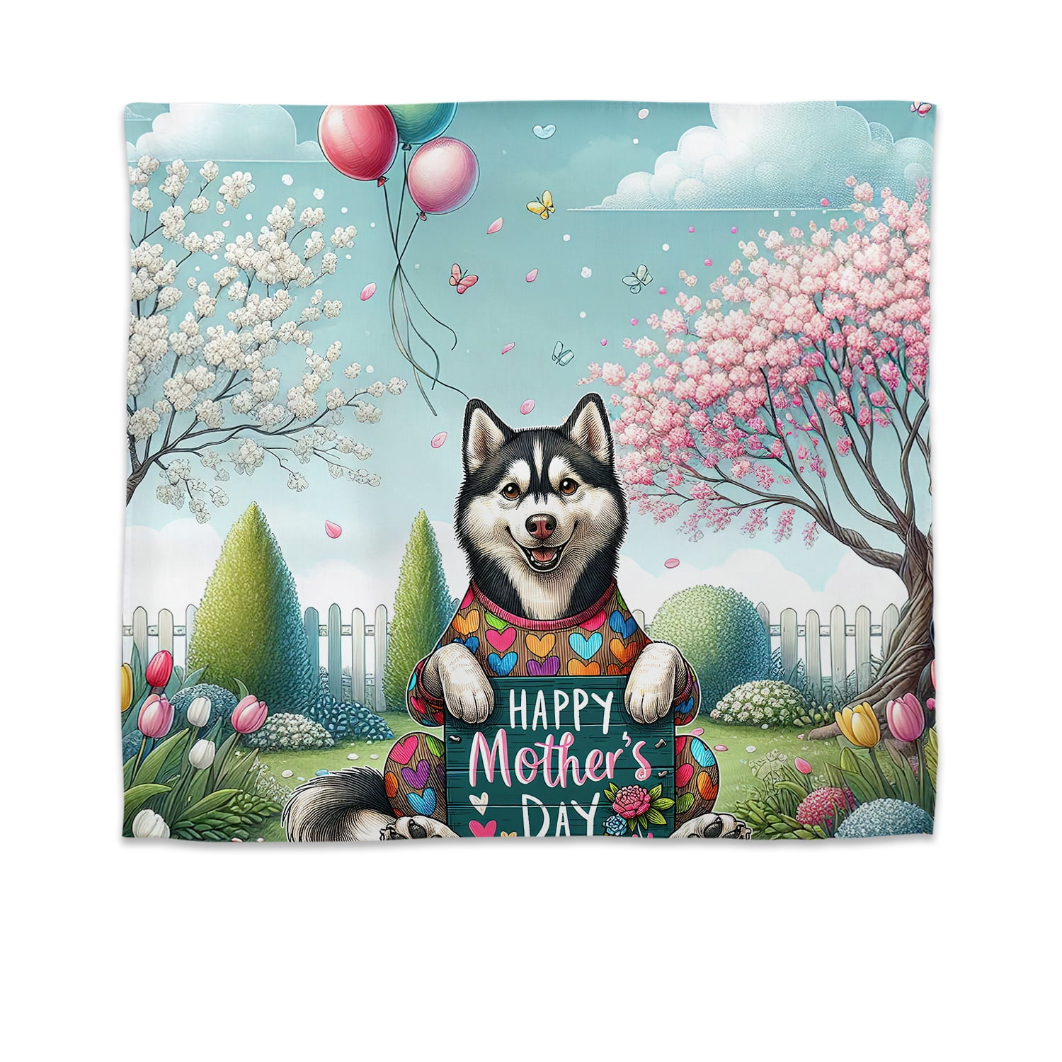Happy Mother's Day Best Siberian Husky Mom Ever Tapestry Husky Dog ...