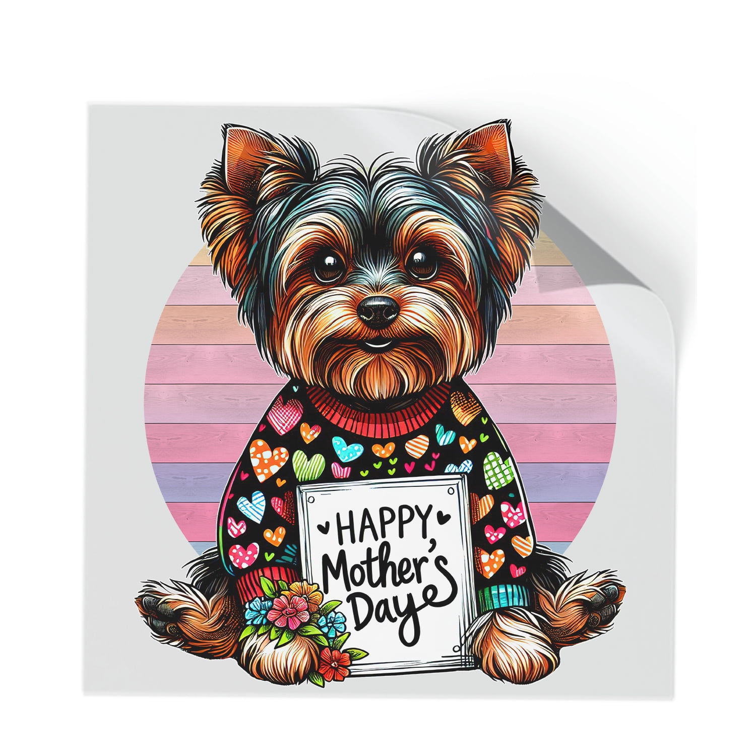 Happy Mother's Day Best Yorkshire Terrier Mom Ever Cutout Transfer ...