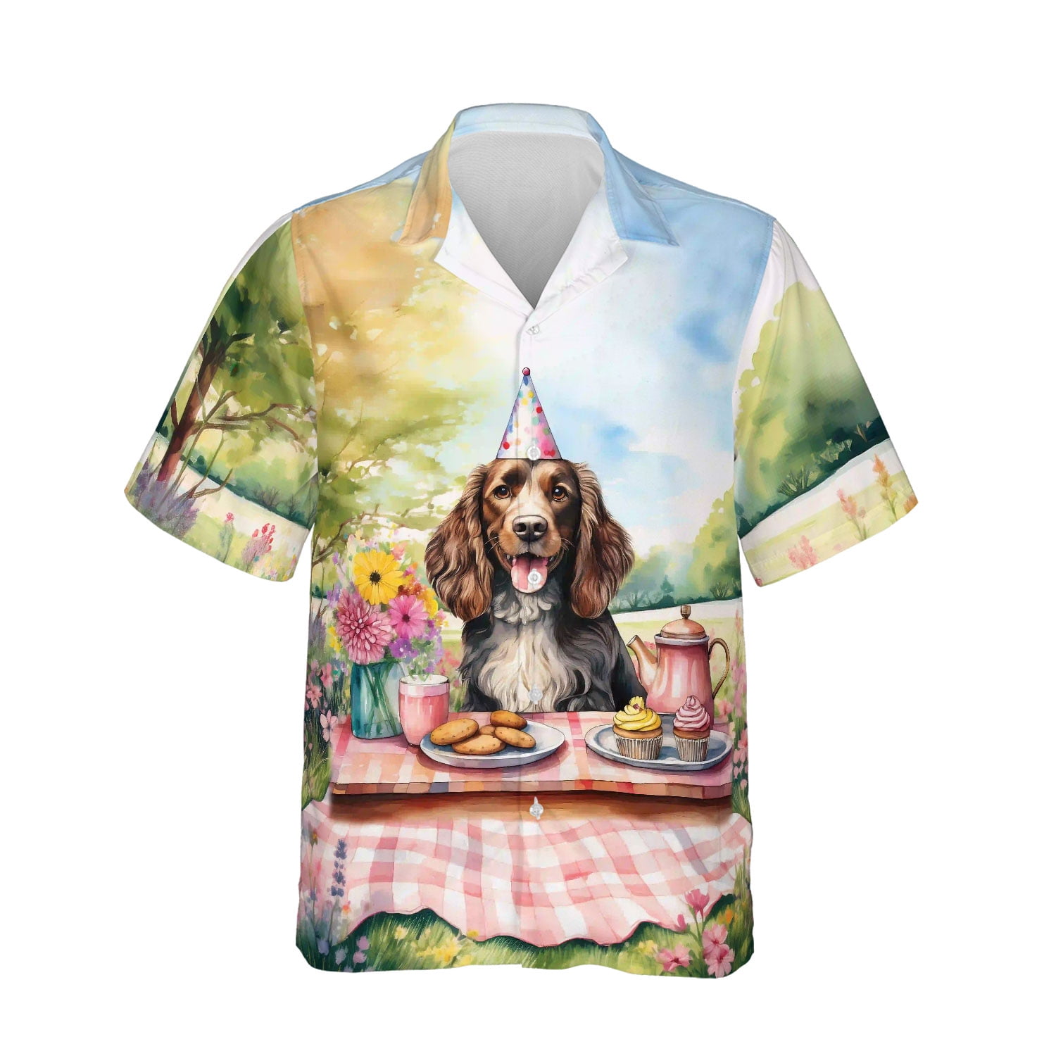 Happy Mother's Day Boykin Spaniel with Sweets and Flowers at a Picnic ...