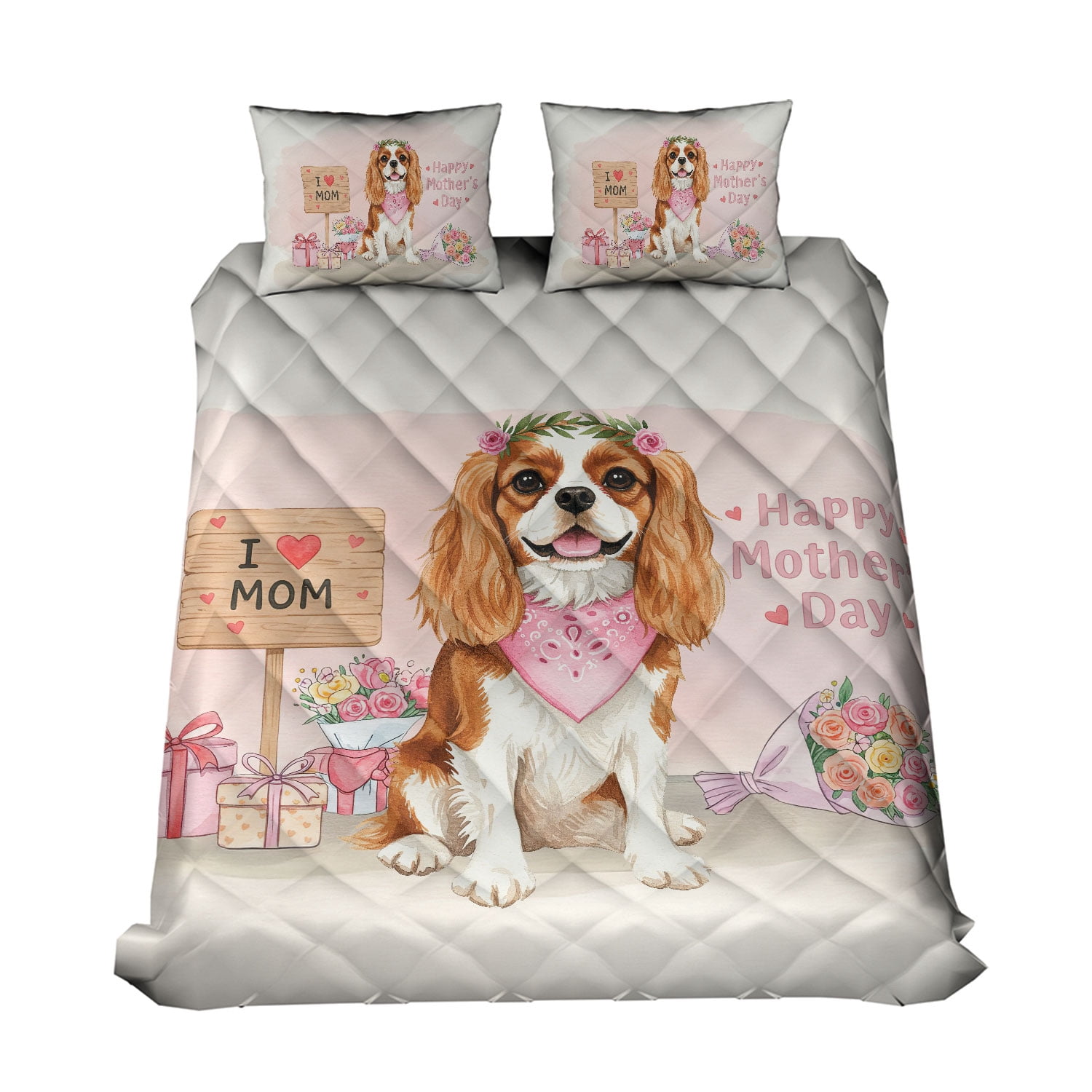 Happy Mother's Day Cavalier King Charles Spaniel Love Dog Mom Heart ...