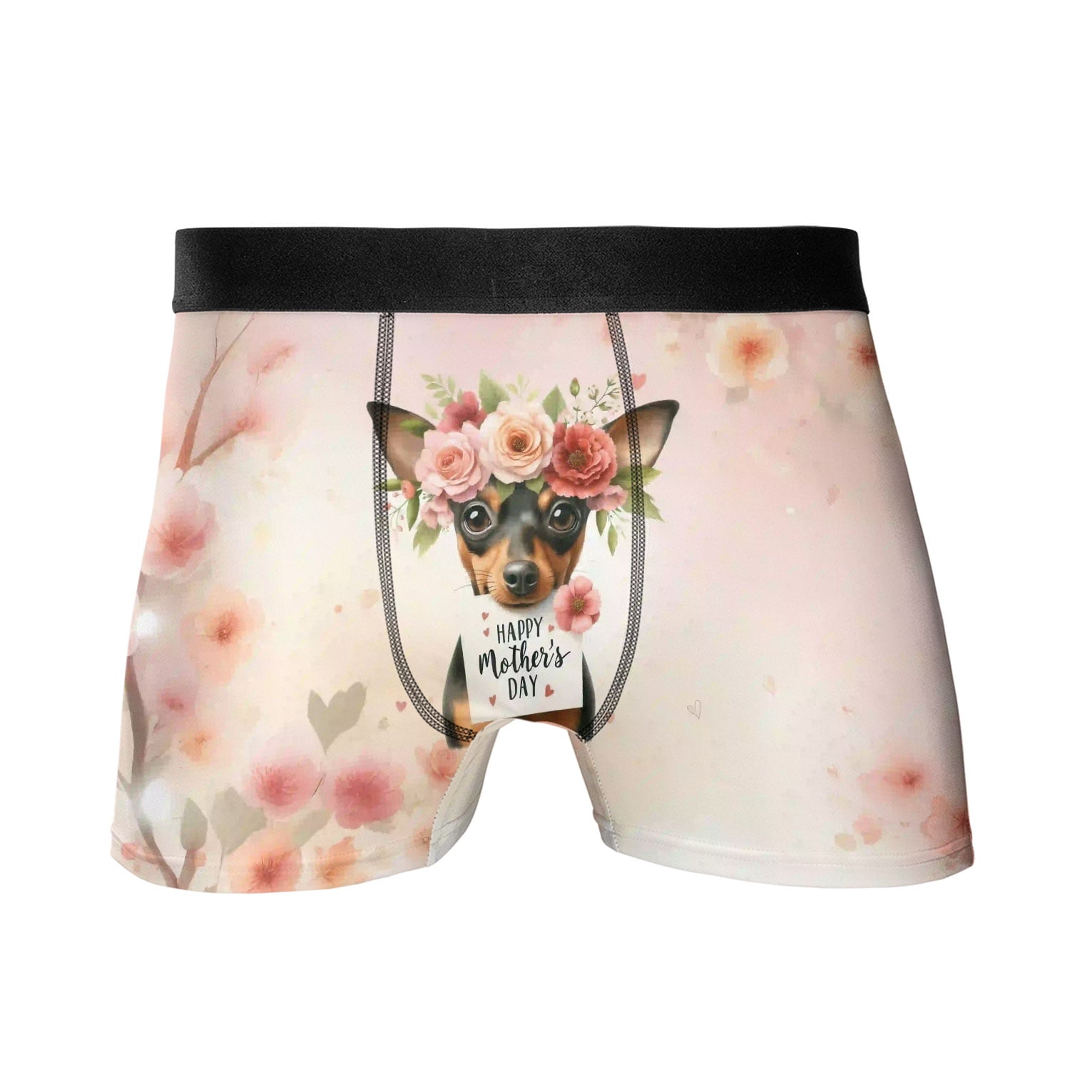 Happy Mother's Day Miniature Pinscher with Flower Crown and Greeting ...