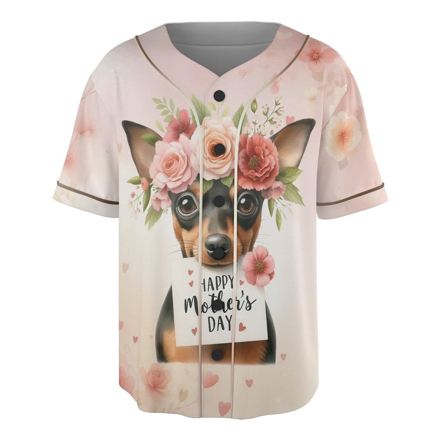Happy Mother's Day Miniature Pinscher with Flower Crown and Greeting ...