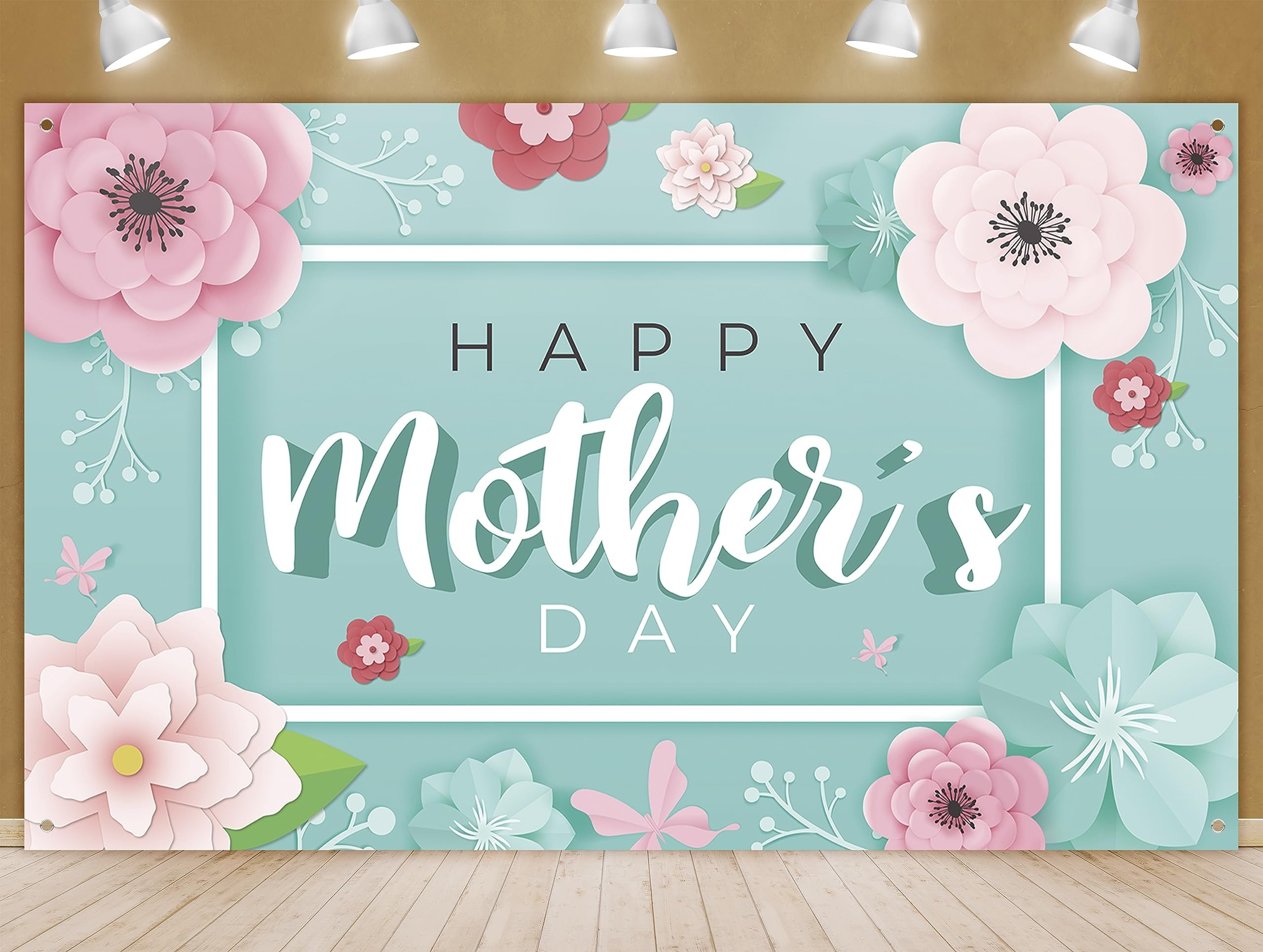 Happy Mother's Day Party Backdrop - I Love You Mom Theme Studio ...