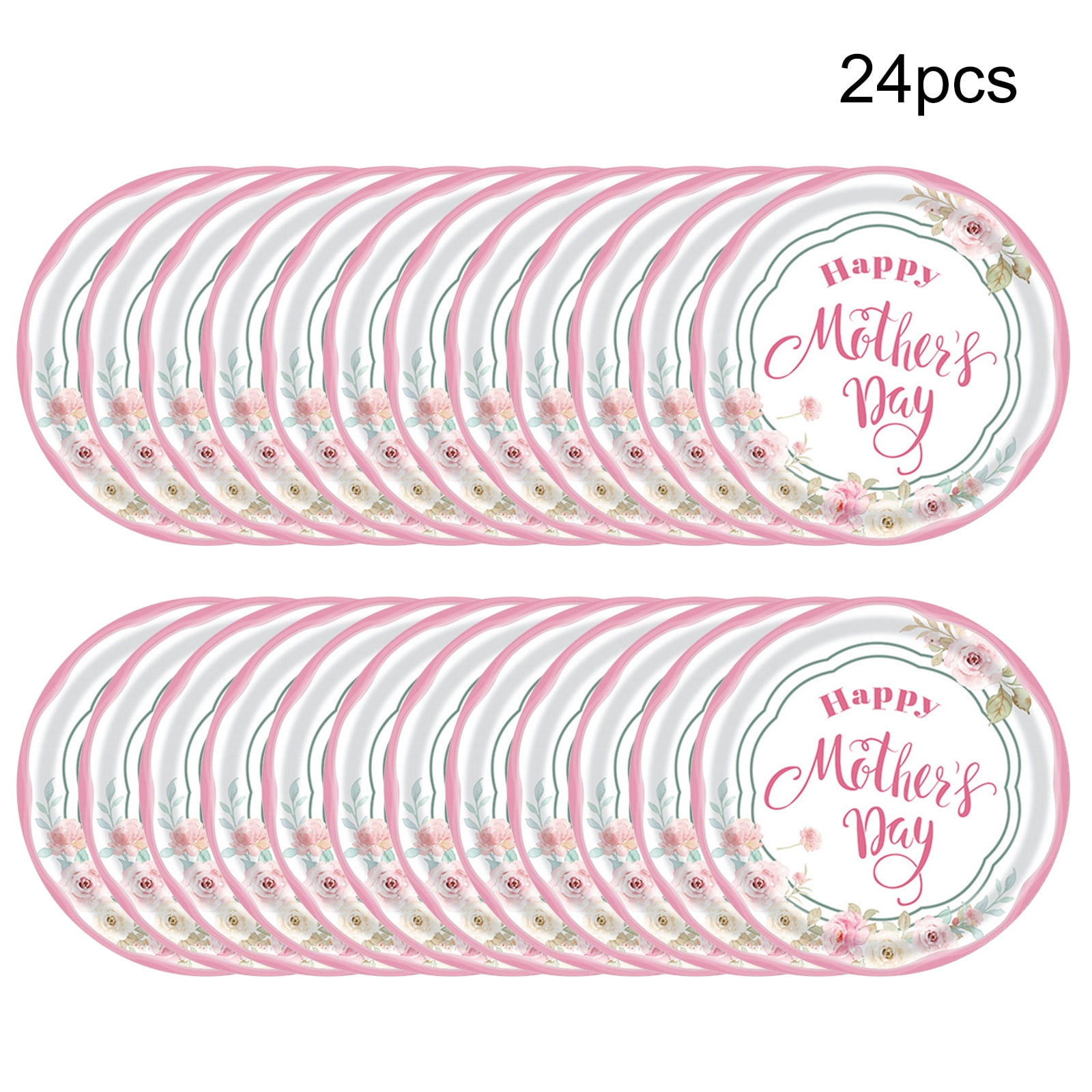 Happy Mother's Day Party Paper Plates and Napkins, Mother's Day Flower ...