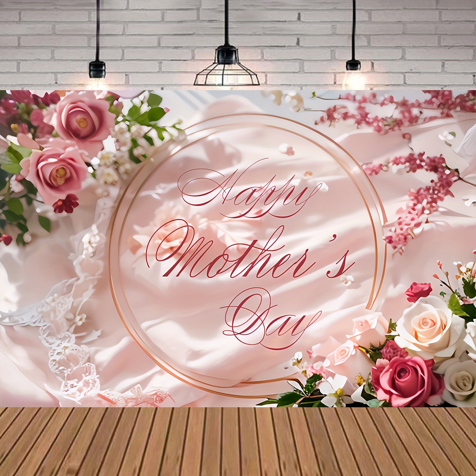 Happy Mother's Day Pink Floral Backdrop- Versatile Party Photography ...