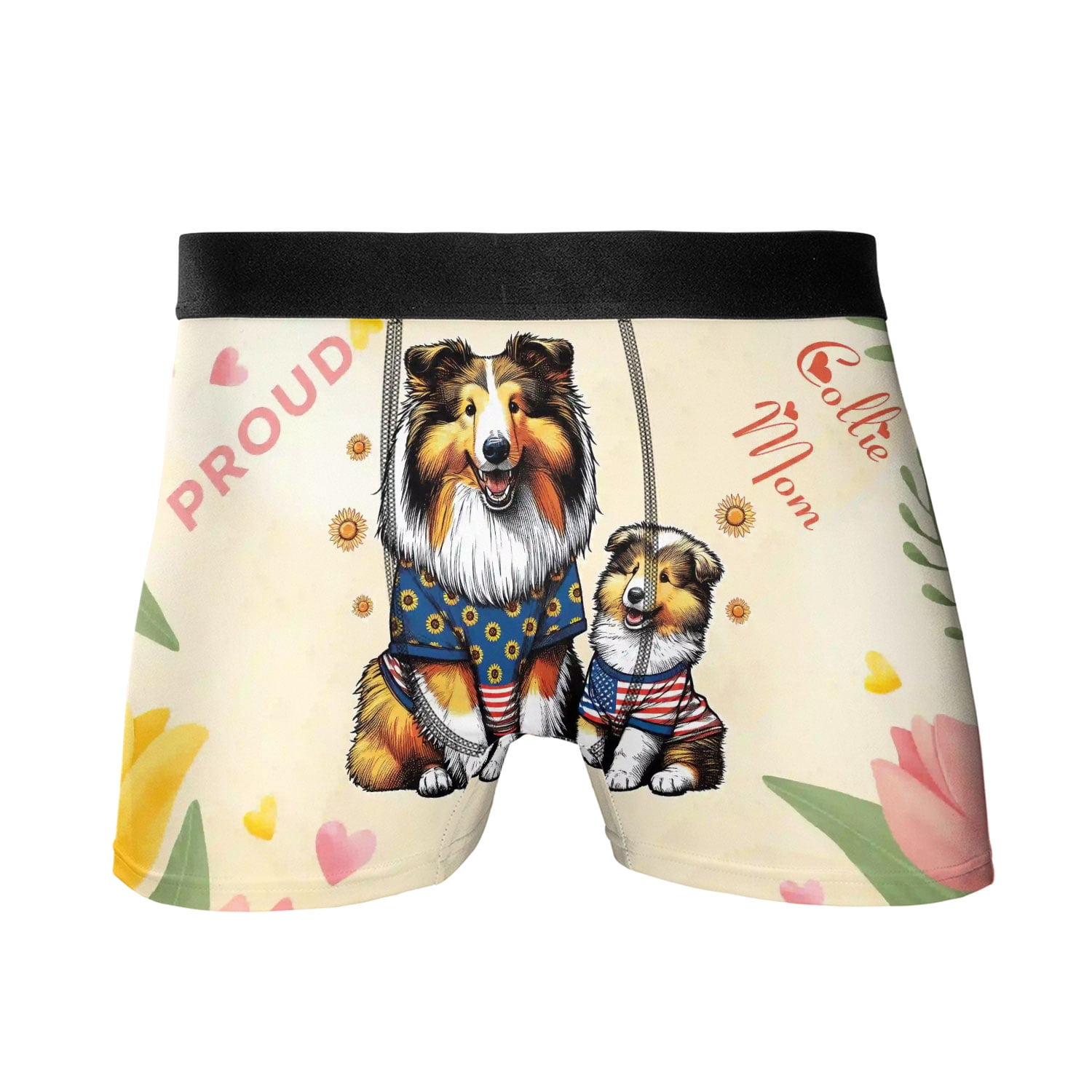 Happy Mother's Day Proud Collie Mom All Over Print Boxer Briefs ...