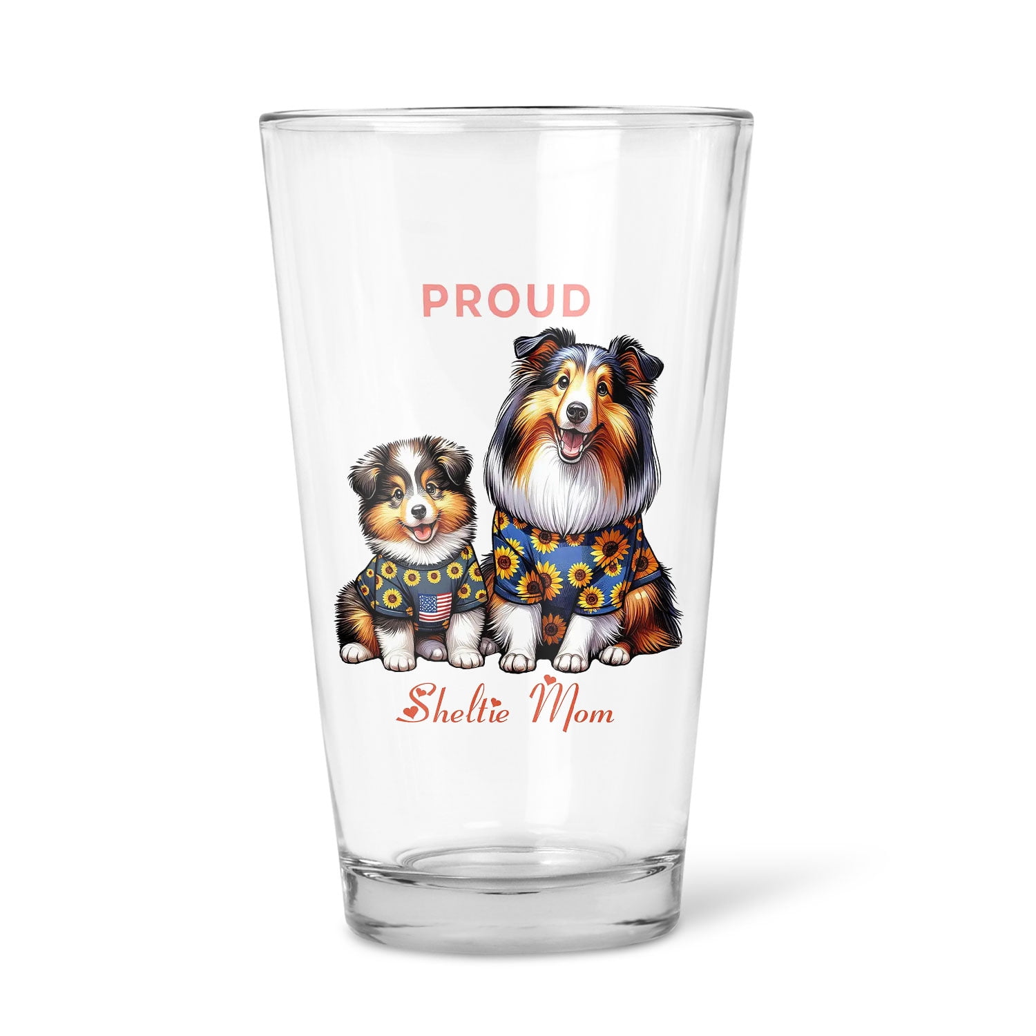 Happy Mother's Day Proud Sheltie Mom Shetland Sheepdog 16oz Pint Beer ...