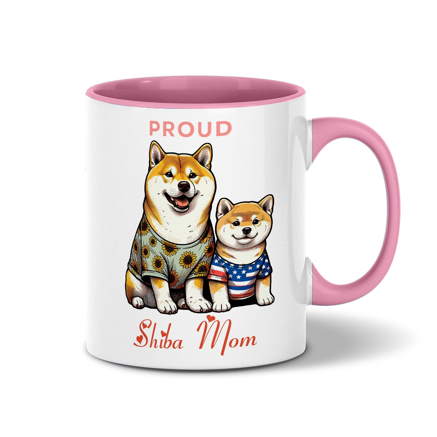 Happy Mother's Day Proud Shiba Inu Mom 11oz Accent Two-tone Mug Shibas ...
