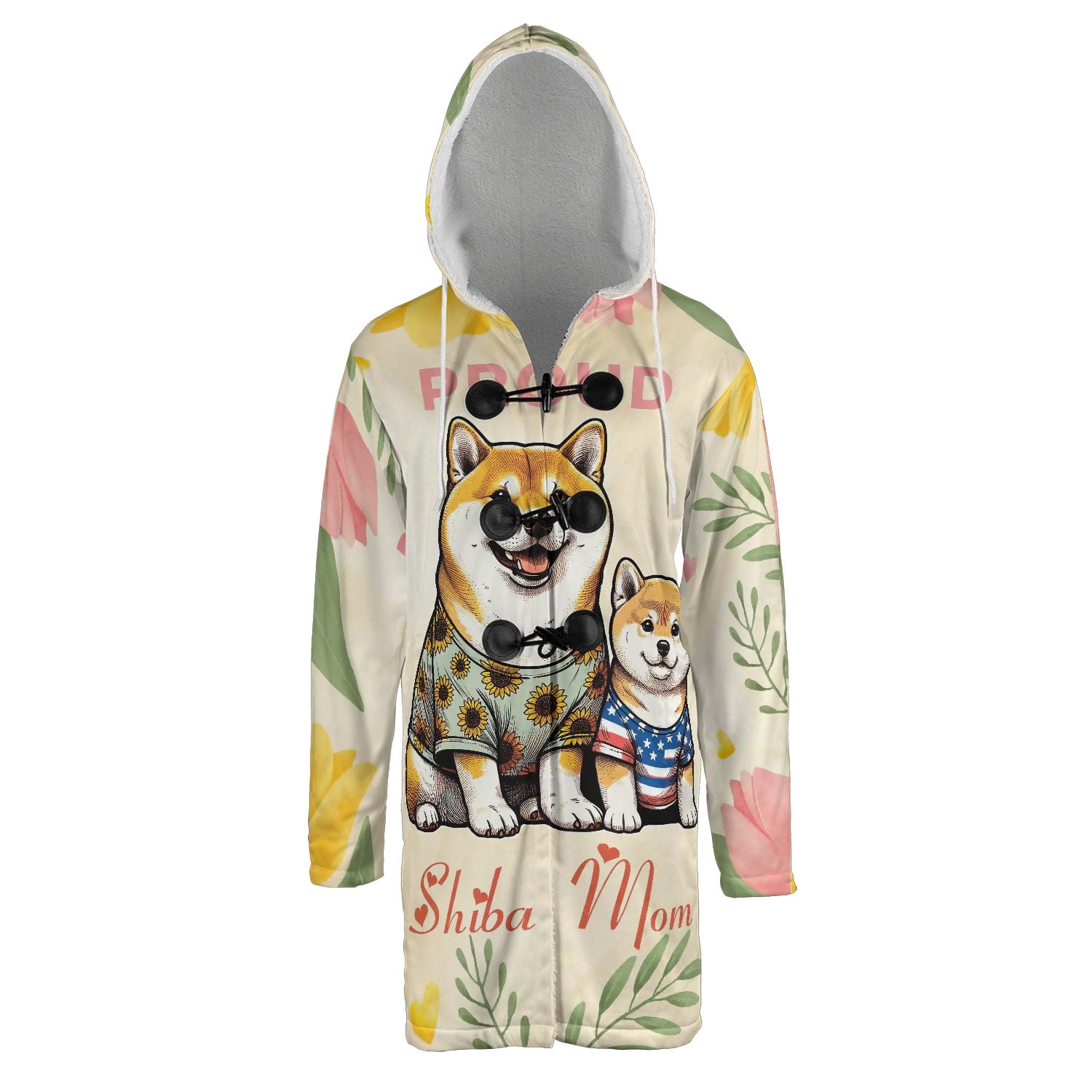 Happy Mother's Day Proud Shiba Inu Mom All Over Print 3D Hooded Duffle ...