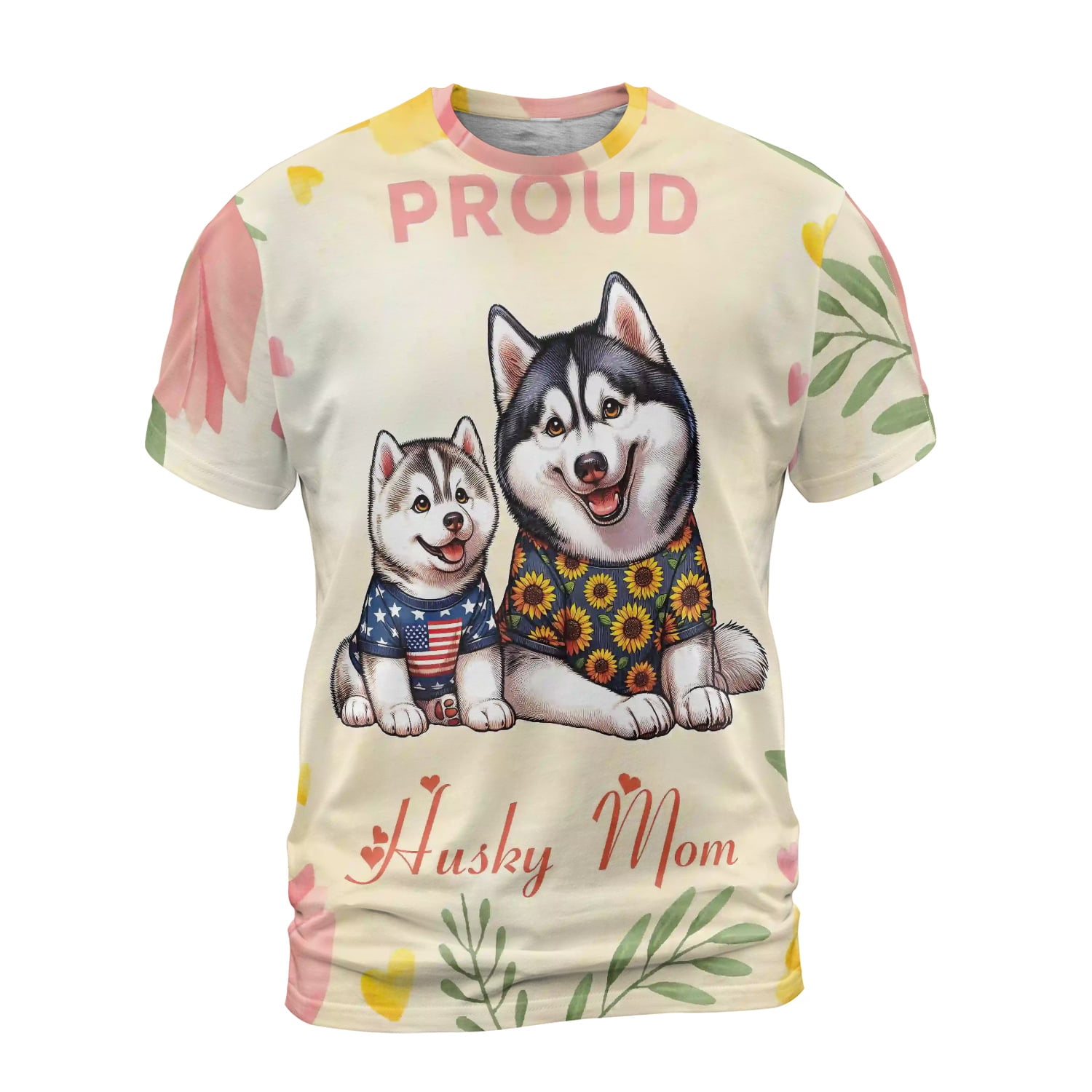 Happy Mother's Day Proud Siberian Husky Mom All Over Print 3D Shirt ...