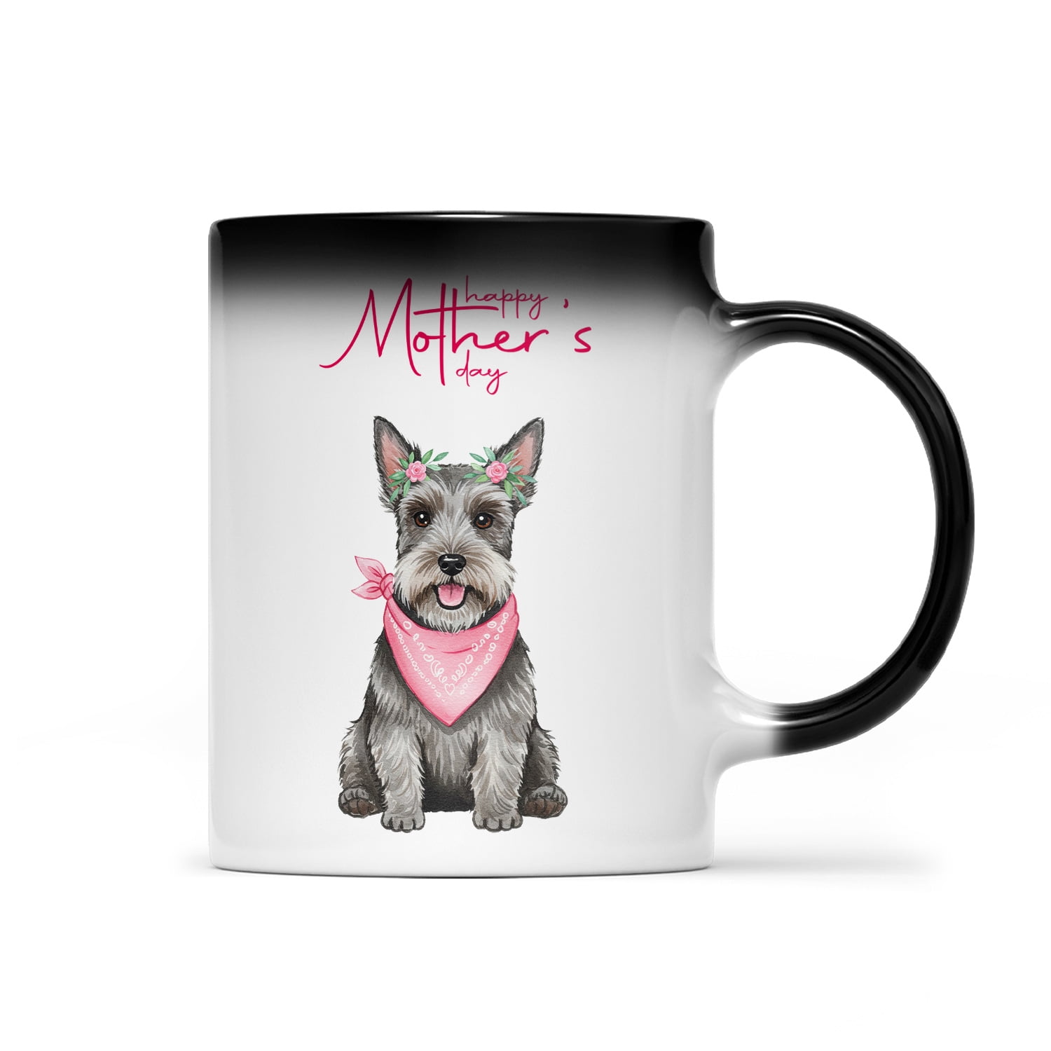 Happy Mother's Day Scottish Terrier Love Dog Mom Heart Flower Heat ...
