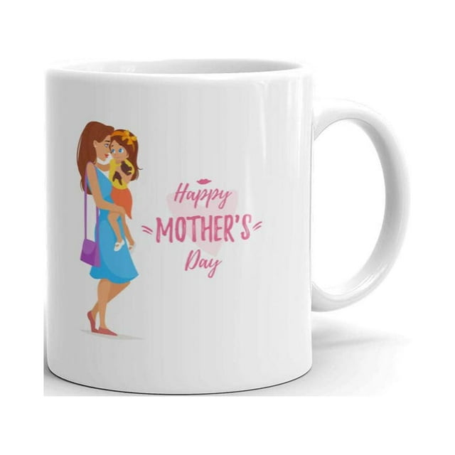 Happy Mothers Day With Daughter Coffee Tea Ceramic Mug Office Work Cup