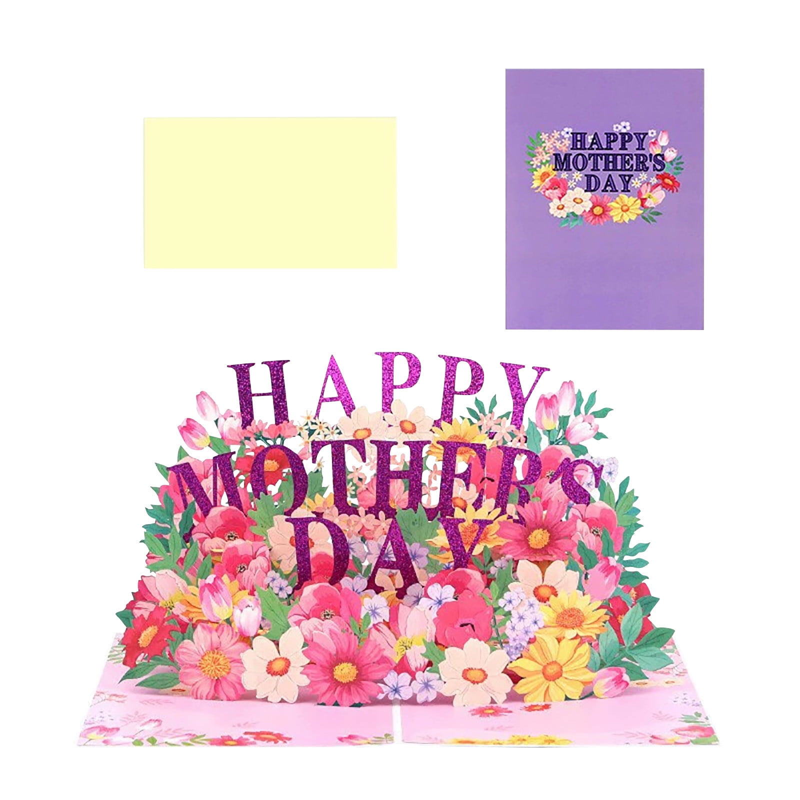 Happy Mother's day 3D Greeting Cards Floral Love 3D Flower and ...