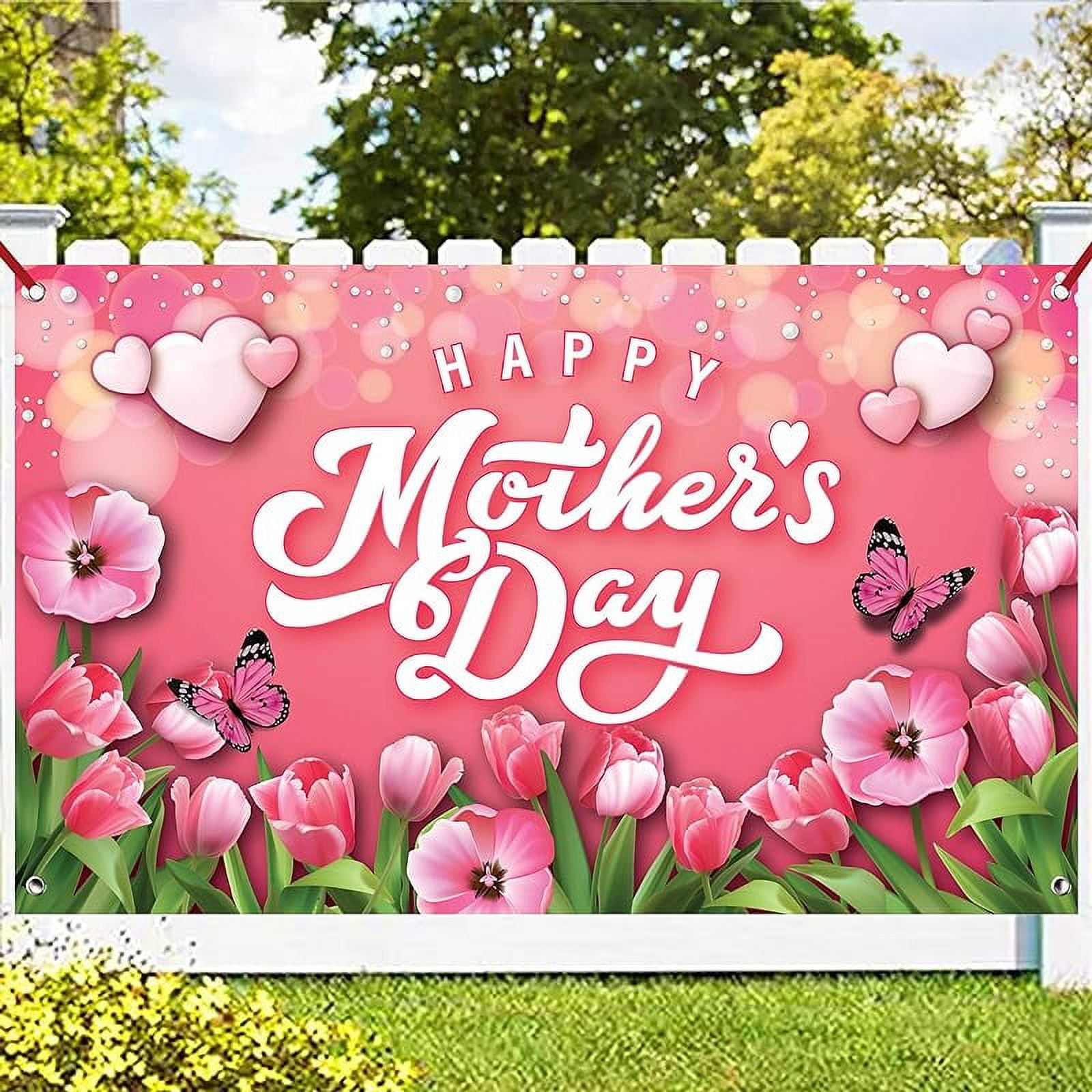 Happy Mothers Day Banner 70x47 Inch | Happy Mothers Day Decorations for ...