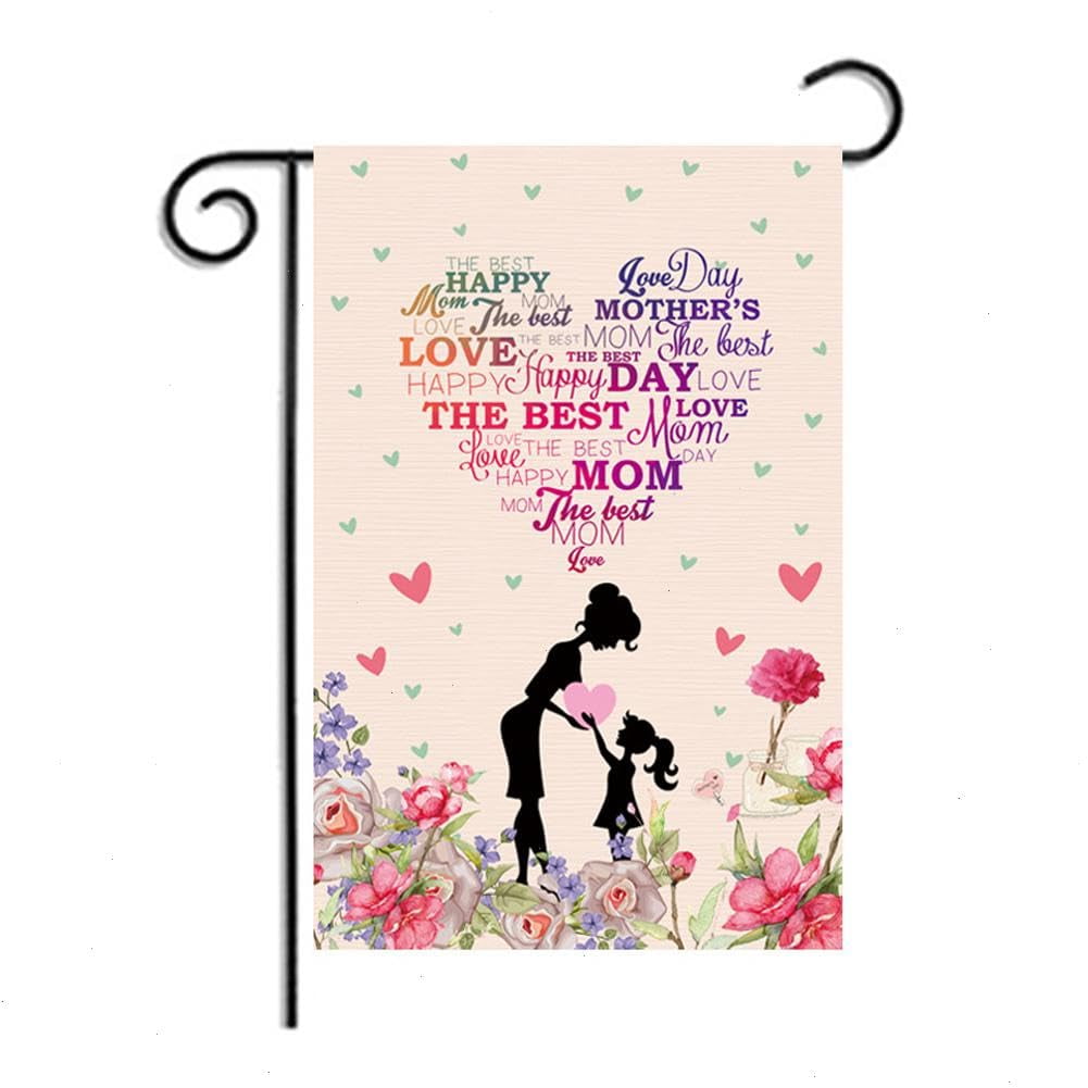 Happy Mothers Day Garden Flag Flower Happy Mothers Day Flag for Mom ...