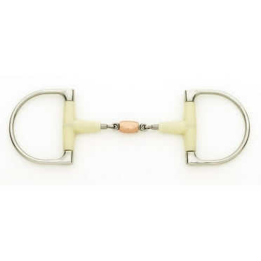 5" Happy Mouth Double Jointed Roller Mouth Full Cheek Horse Bit ...