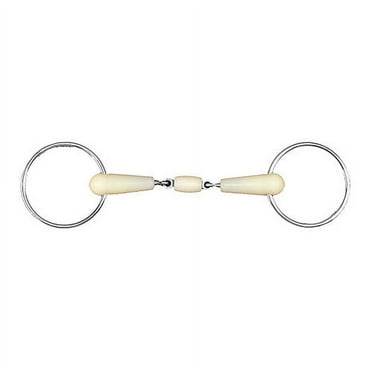 5" Happy Mouth Double Jointed Roller Mouth Full Cheek Horse Bit ...