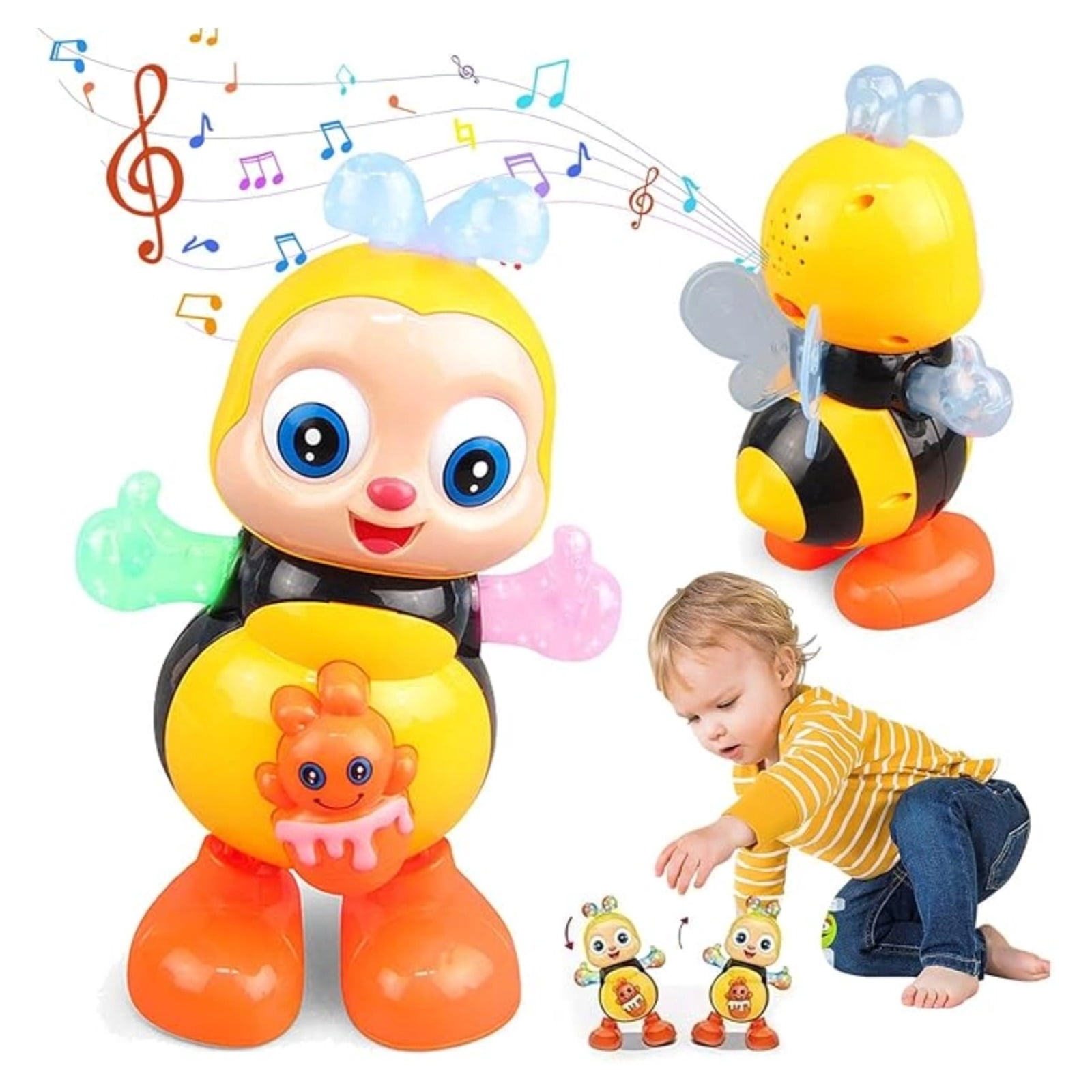 Happy Musical Bee Toy - Dancing & Crawling Toy with Lights & Sounds ...