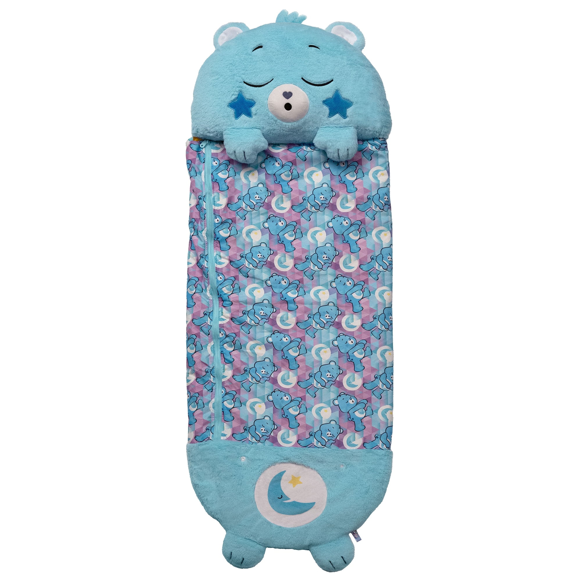 Happy Nappers: Care Bears Sleep Sack Large - Bedtime Bear - 66 x 30", 2-In-1: Plush Character ...