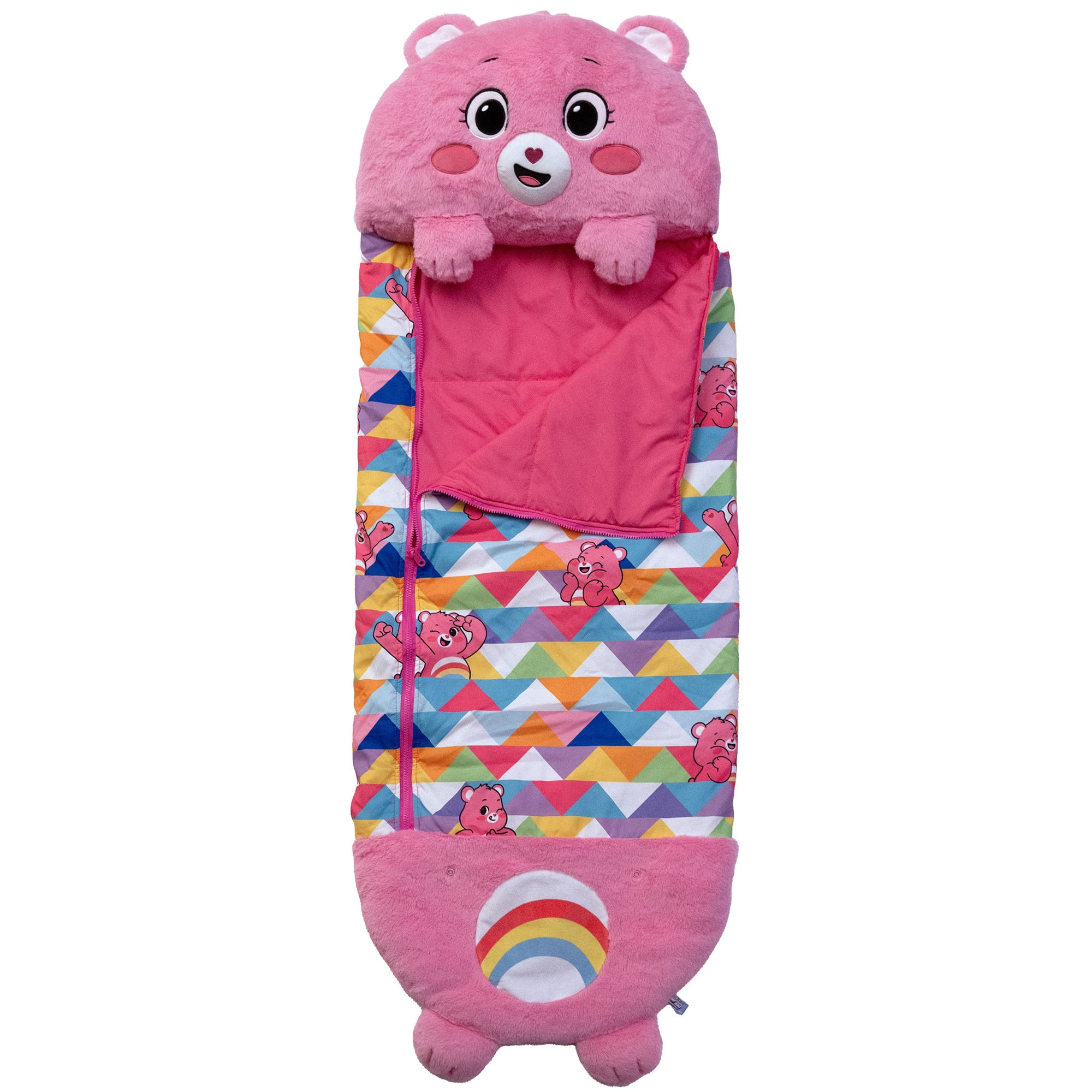 Happy Nappers: Care Bears Sleep Sack Large - Cheer Bear - 66 x 30", 2-In-1: Plush Character ...
