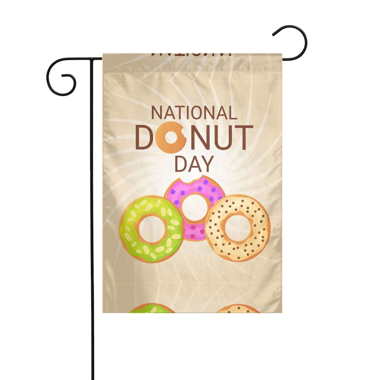 Happy National Donuts Day Garden Flag Double Sided Yard Banner Flags 12 ...