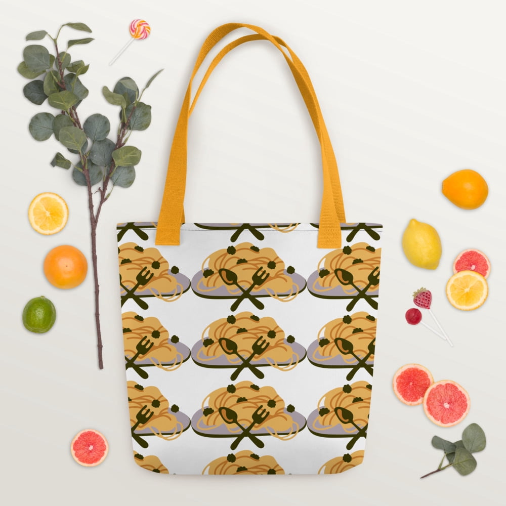 Happy National Fettuccine Alfredo Day Tote bag (Yellow) - Walmart.com