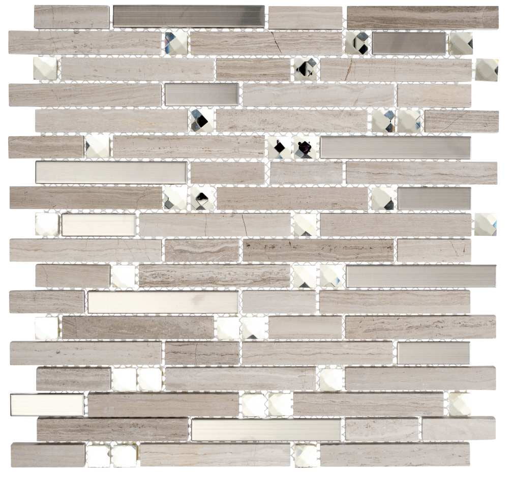 Happy Traveler 3-in. x 1-in. Linear Brick Joint Polished Glass Mosaic ...