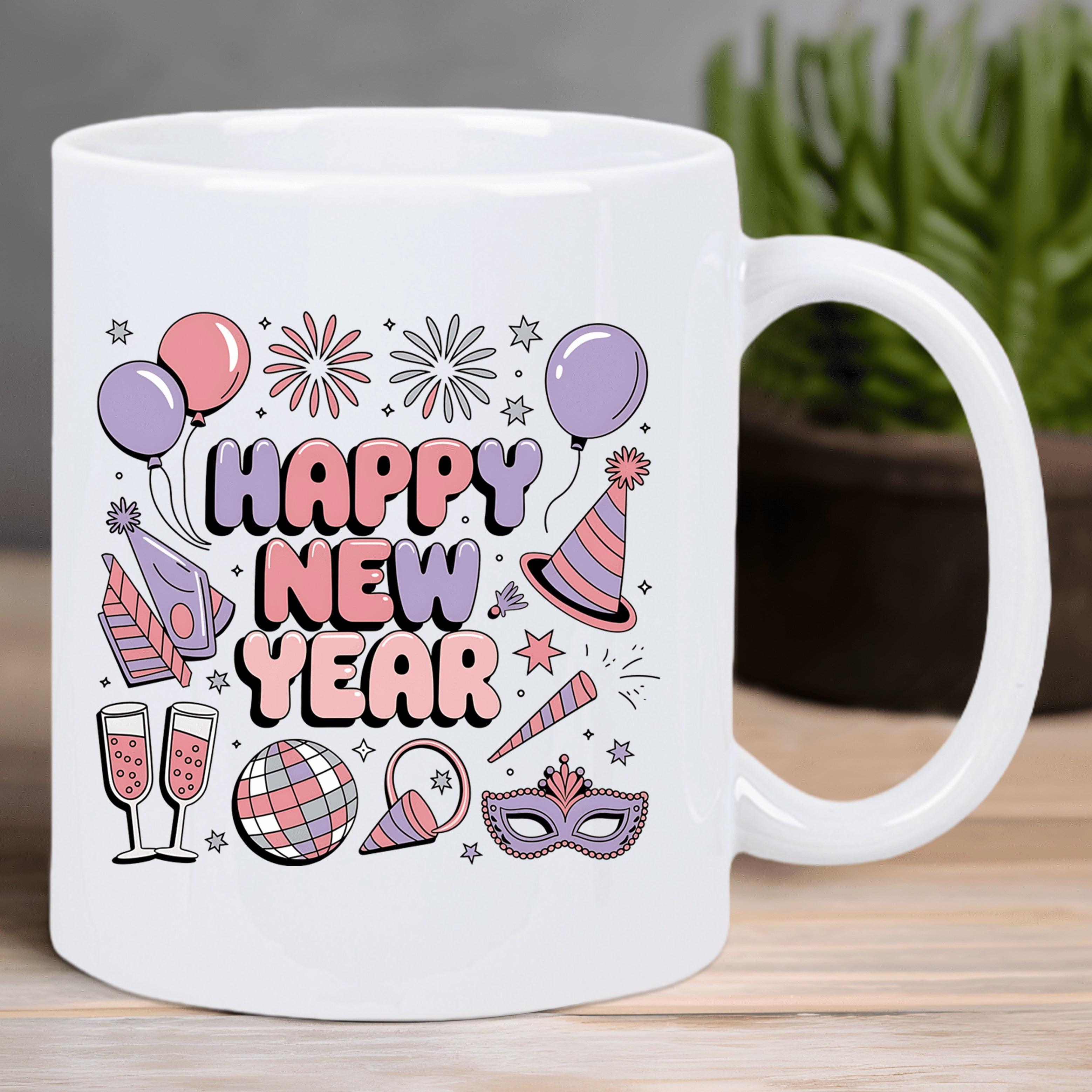 Happy New Year 11oz Ceramic Coffee Mug - Handwash Only, Insulated For ...