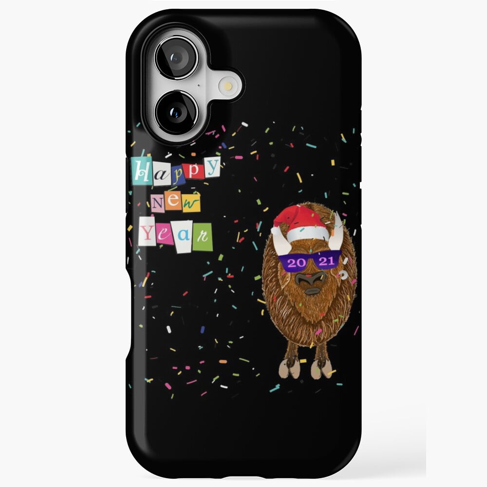 Happy New Year 2021 Bison Buffalo Ox Phone Case with iPhone 17 to 11 ...