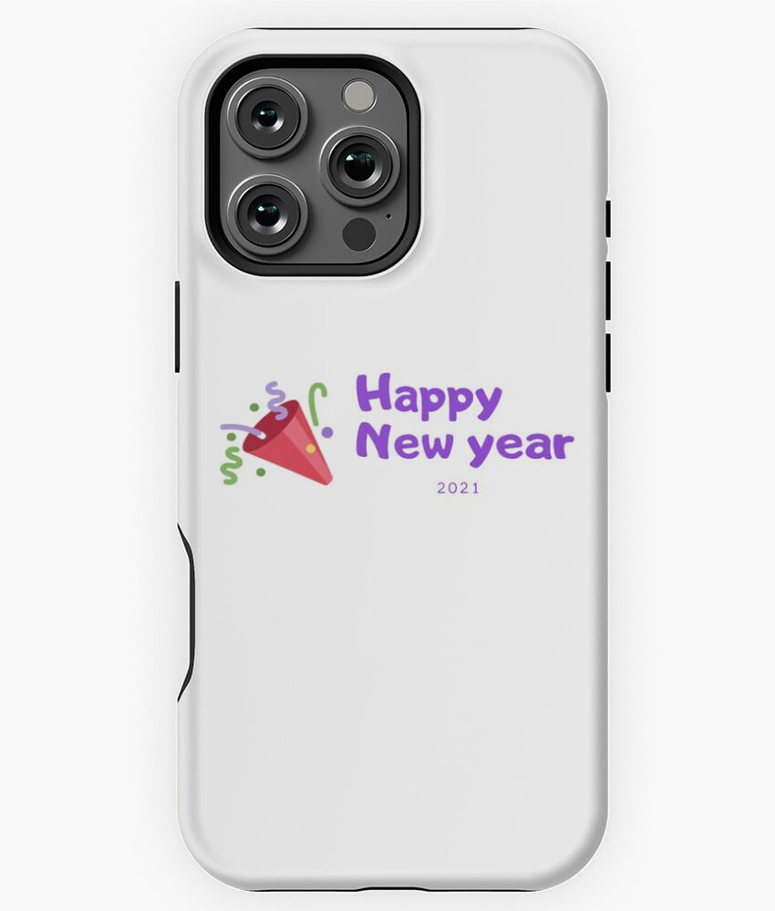Happy New Year 2021 Cheers Holiday Gift Phone Case for iPhone 16 15 14 ...