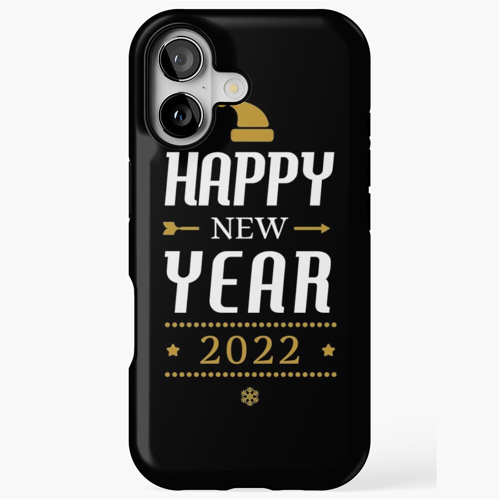 Happy New Year 2022 Celebration Phone Case with iPhone 17 to 11 Pro Max ...
