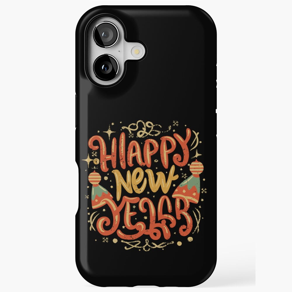 Happy New Year 2024 Art Design Phone Case with iPhone 17 to 11 Pro Max ...