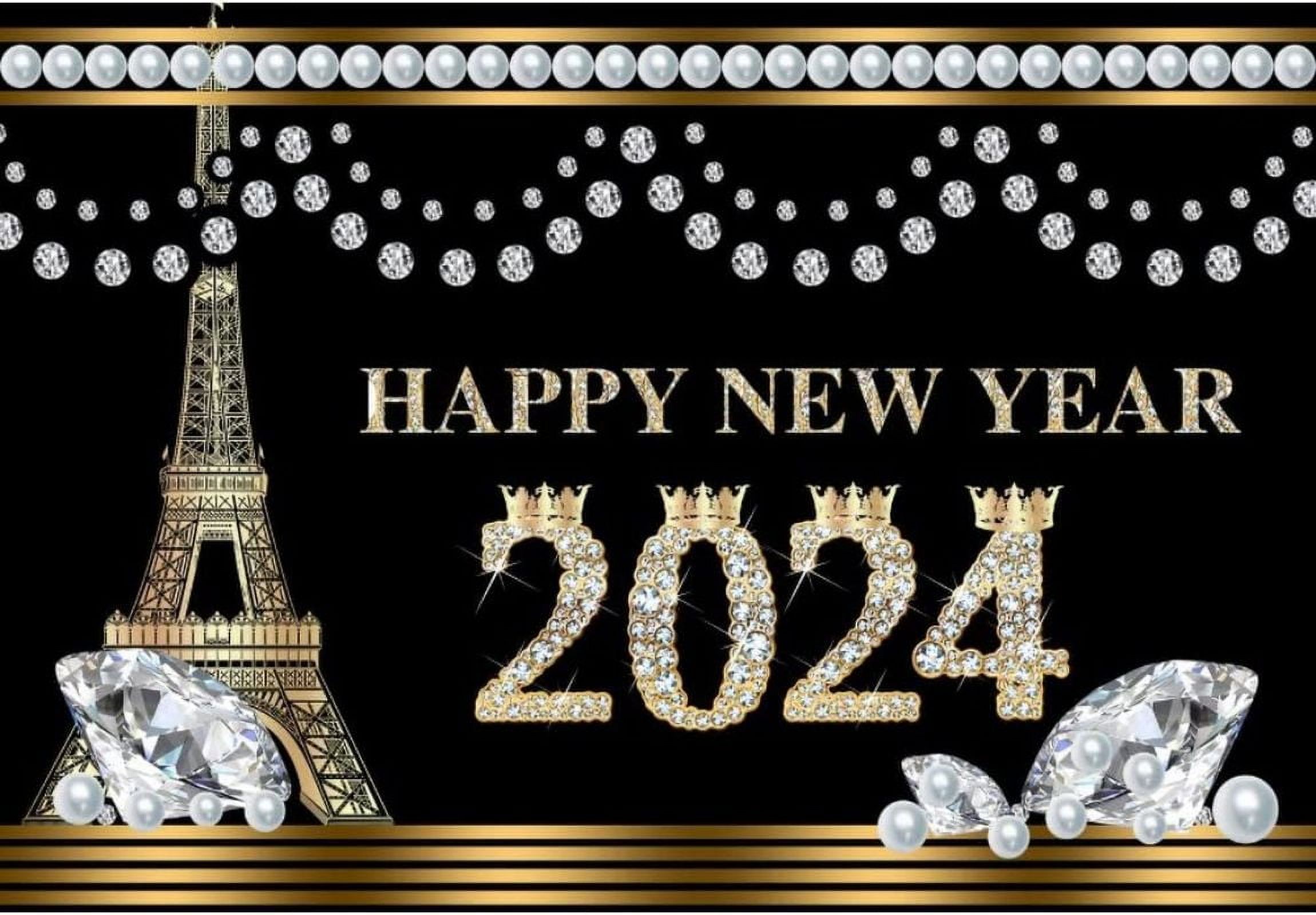 Happy New Year 2024 Background Baby Shower Clock Count Down Lamp Band ...