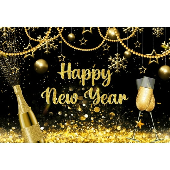 Happy New Year 2024 Shooting Backgrounds Glitter Text s Balloons ...