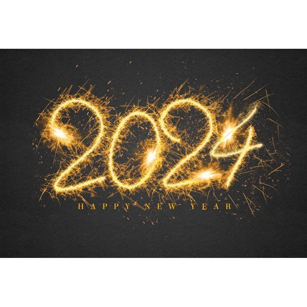 Happy New Year 2024 Shooting Backgrounds Glitter Text s Balloons ...