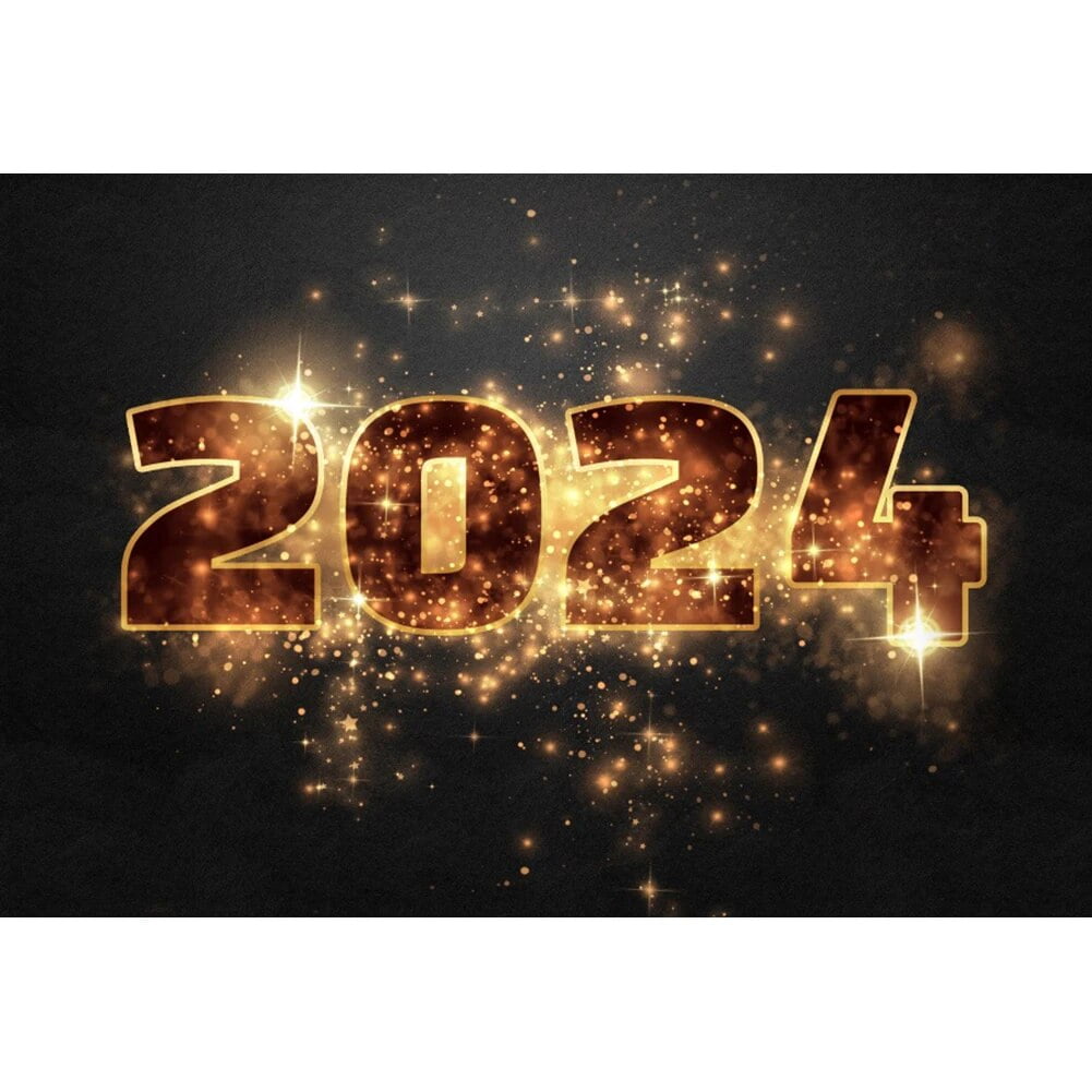 Happy New Year 2024 Shooting Backgrounds Glitter Text s Balloons ...