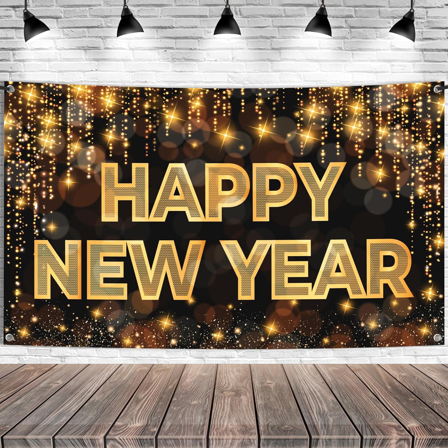 Happy New Year 2025 Backdrop Royal Blue New Years Eve Photography ...