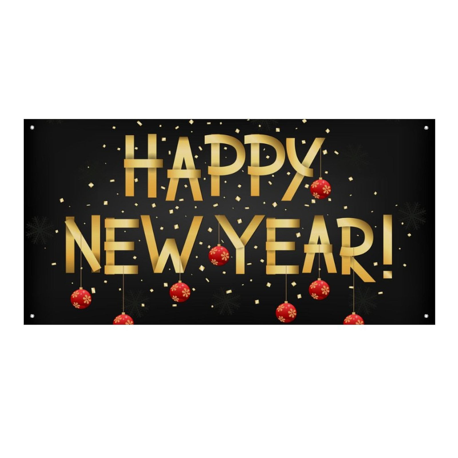 Happy New Year 2025 Banners Flag Hanging Backdrop Sign Wall Decoration ...