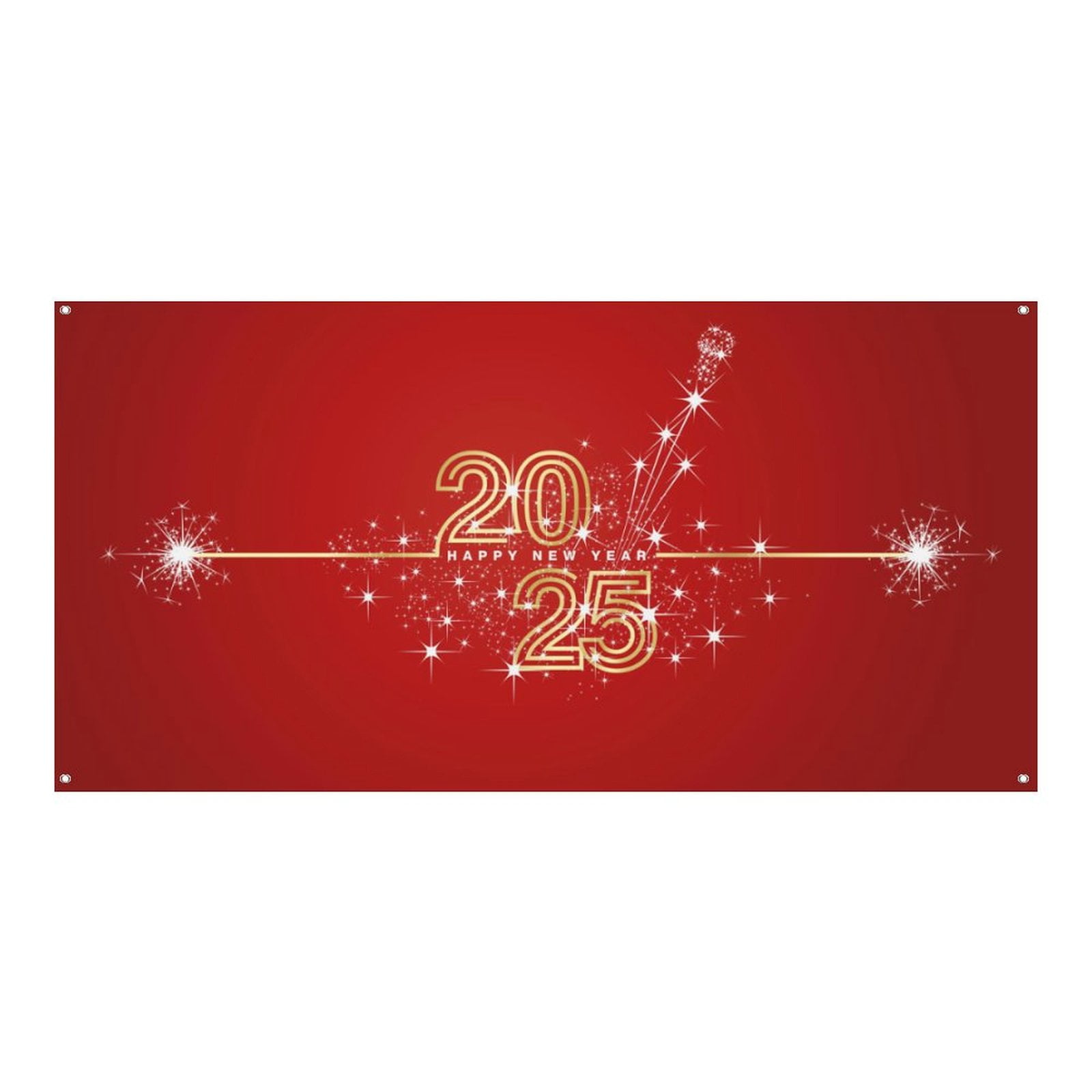Happy New Year 2025 Banners Flag Hanging Backdrop Sign Wall Decoration ...