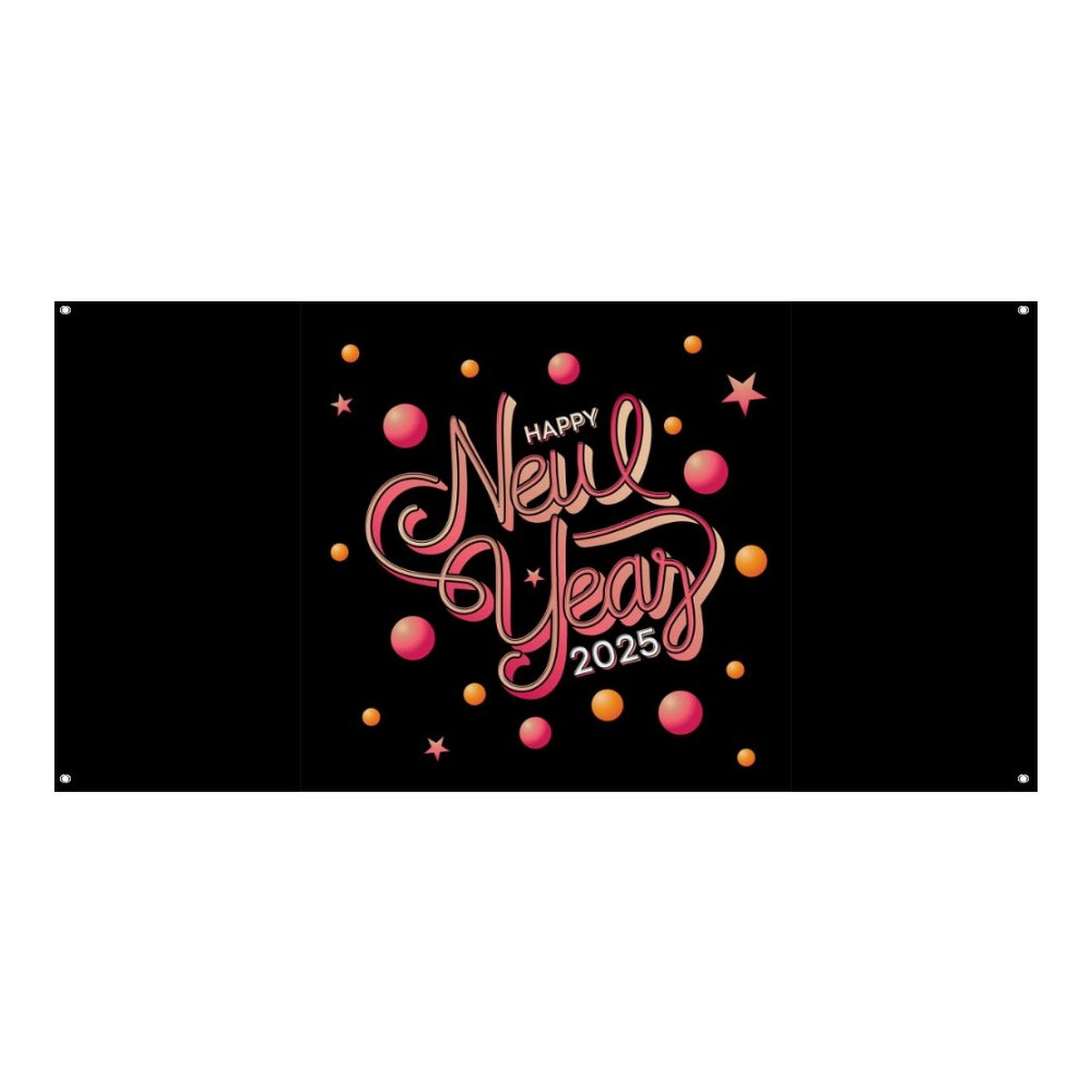 Happy New Year 2025 Banners Flag Hanging Backdrop Sign Wall Decoration ...