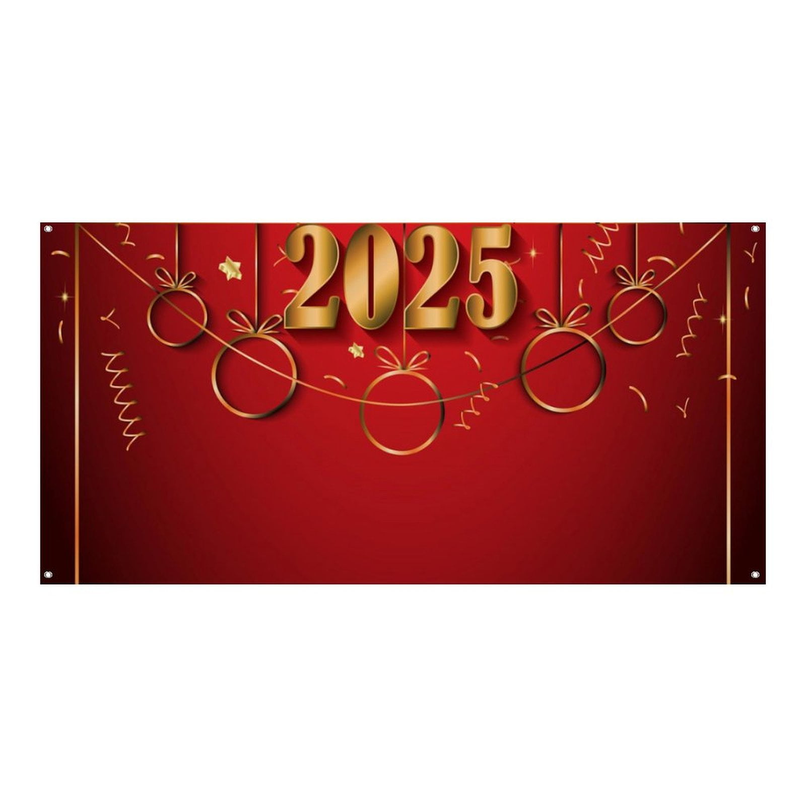 Happy New Year 2025 Banners Flag Hanging Backdrop Sign Wall Decoration ...