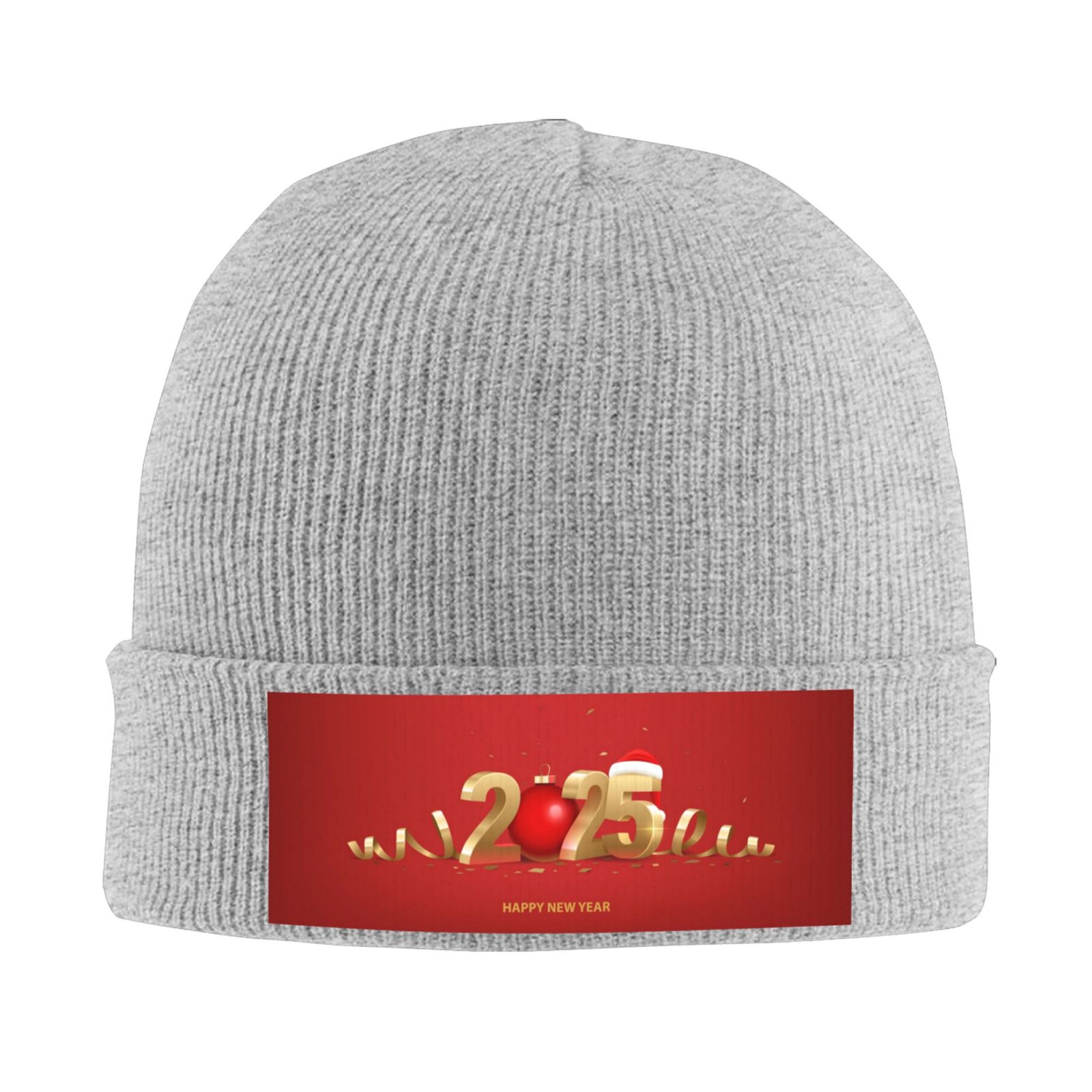 Happy New Year 2025 Beanie Hat For Women Men Pullover Cap Warm Knit Hat ...